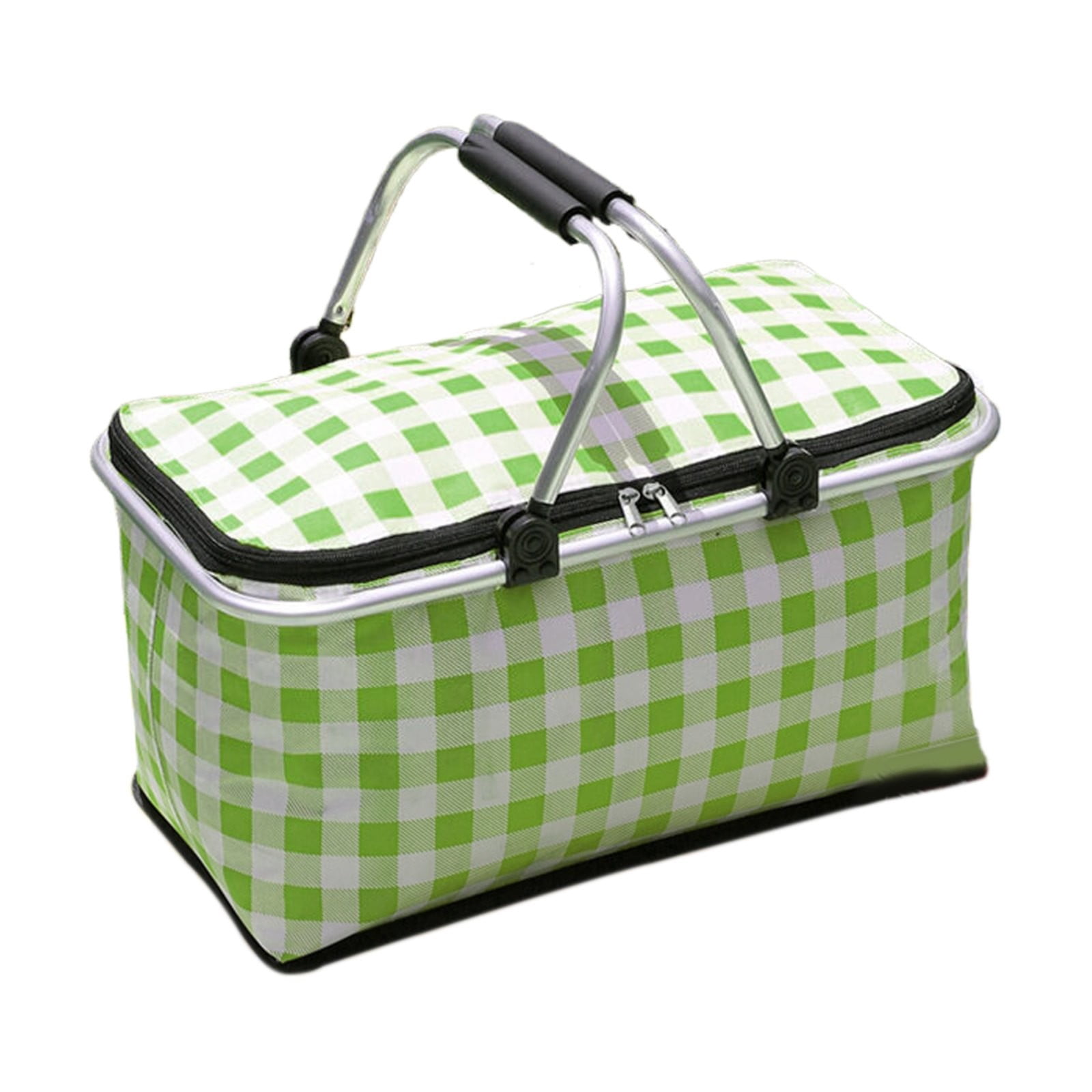 Piwvid Insulated Picnic Basket, Leak-Proof Collapsible Cooler Bag, 26L ...
