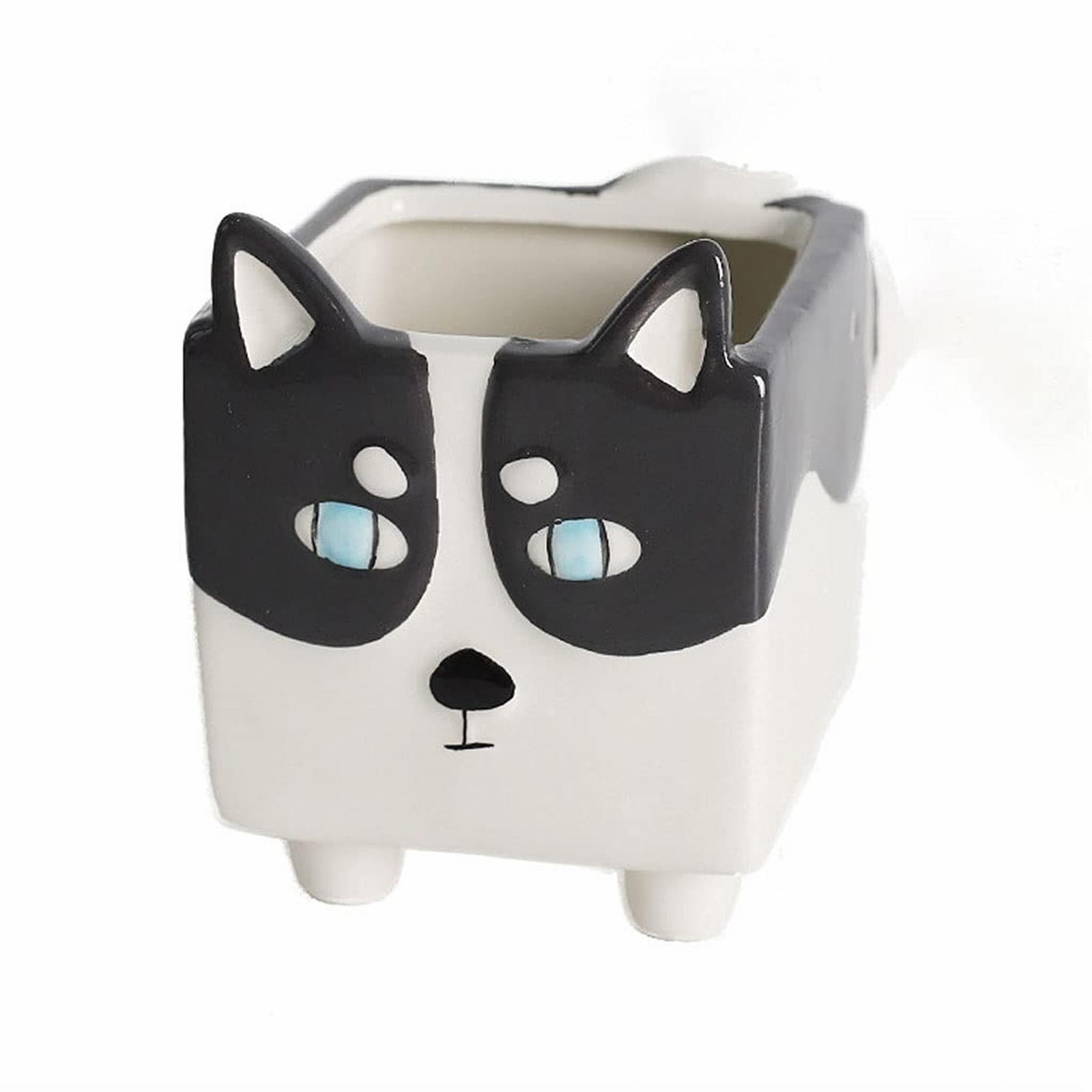 Piwvid Outdoor Indoor Garden Plant Pots Animal Ceramic Mini Flowerpot ...