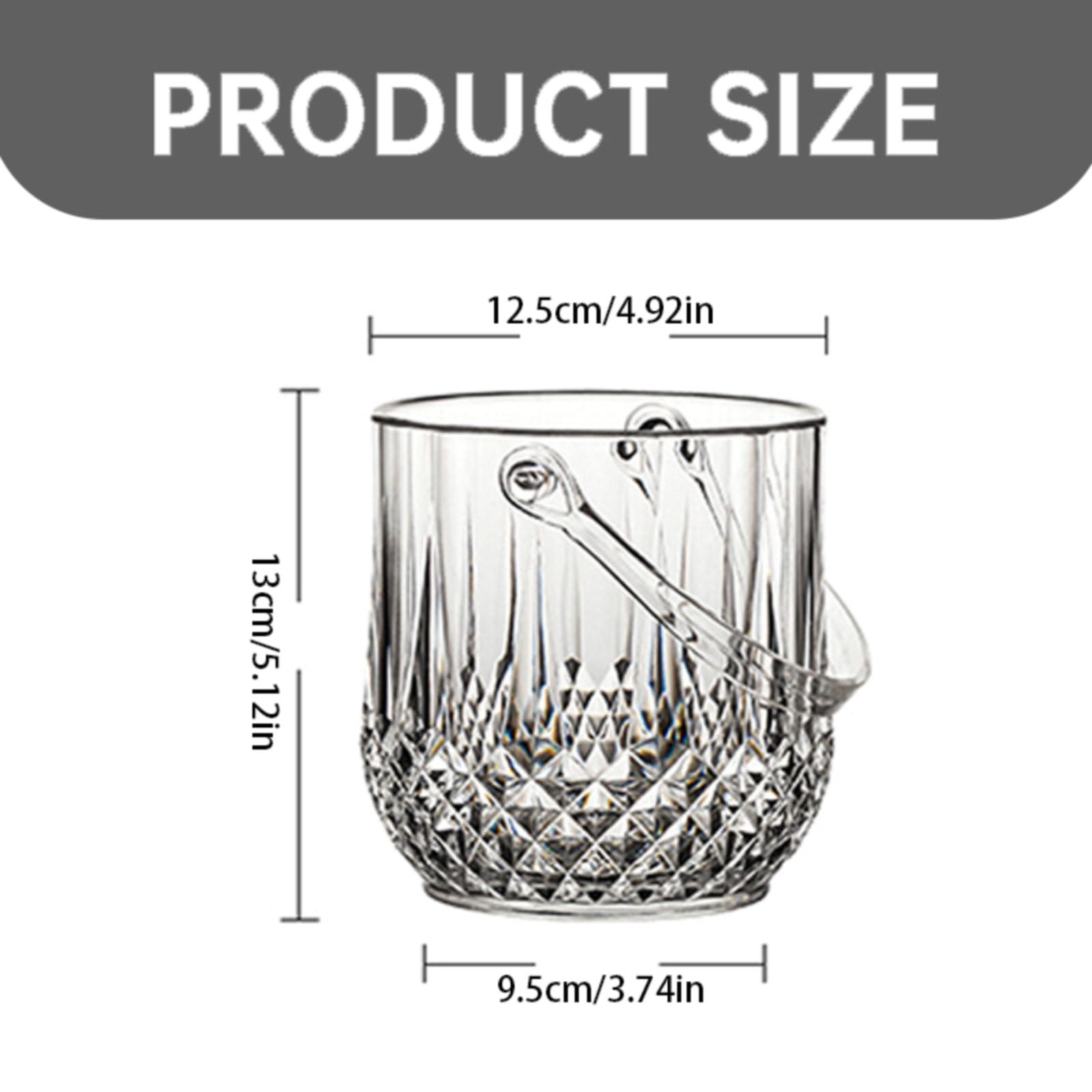 Piwvid Plastic Ice Bucket with Clip for Hosting Parties Home and Bars ...