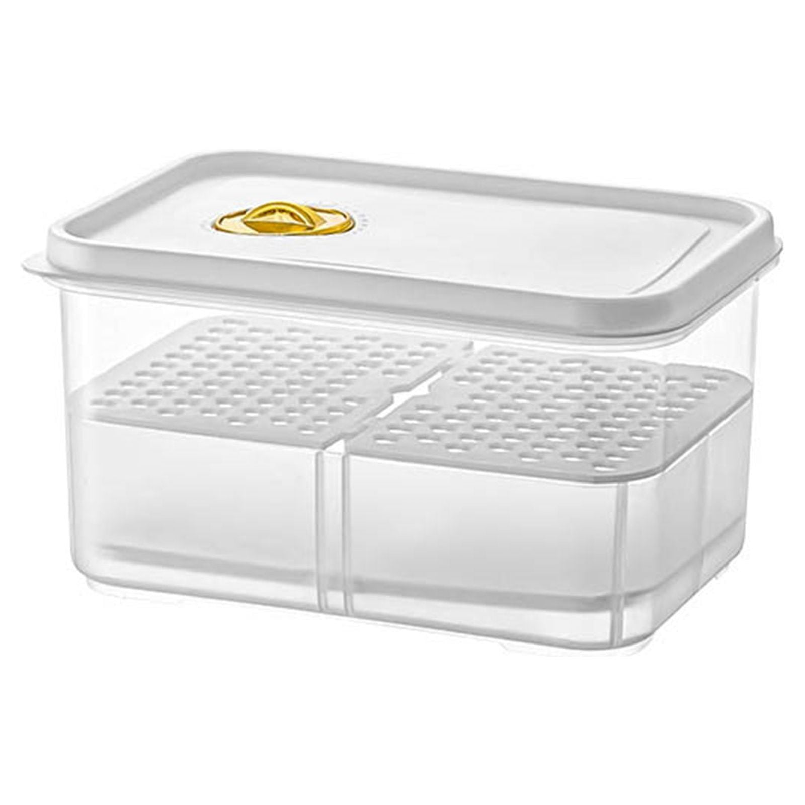 Piwvid Refrigerator Storage Box, Plastic Transparent Container with Lid ...