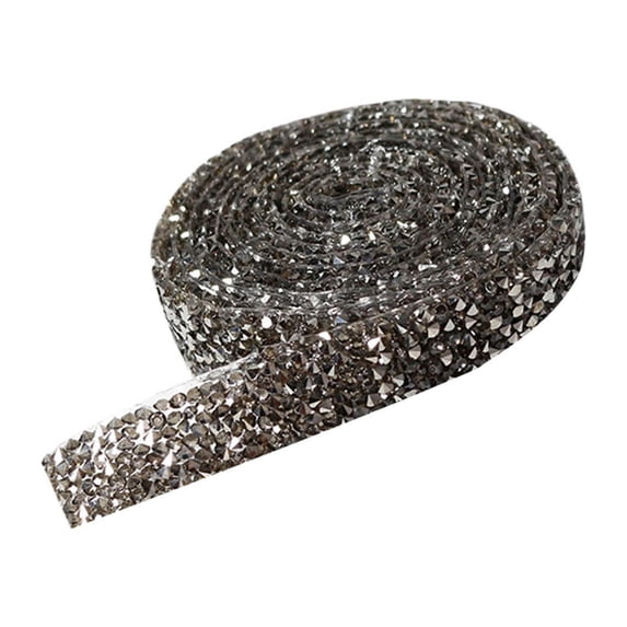 Piwvid Self-Adhesive Diamond Rhinestone Ribbon, 2mm Bling Ribbon Rolls ...