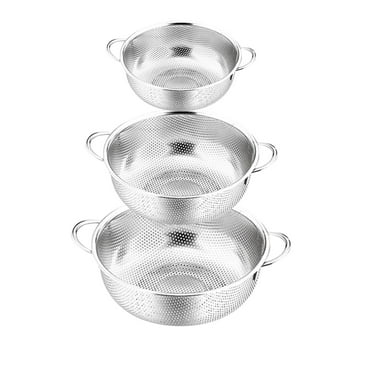 Coliware Stainless Steel Colander Set, Micro-Perforated Strainers - 1/3 ...