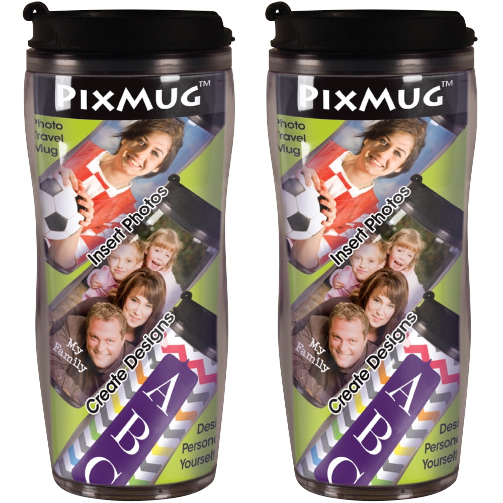 PixMug – 14 oz Photo Travel Mug with Flip Top - The Mug That's a ...