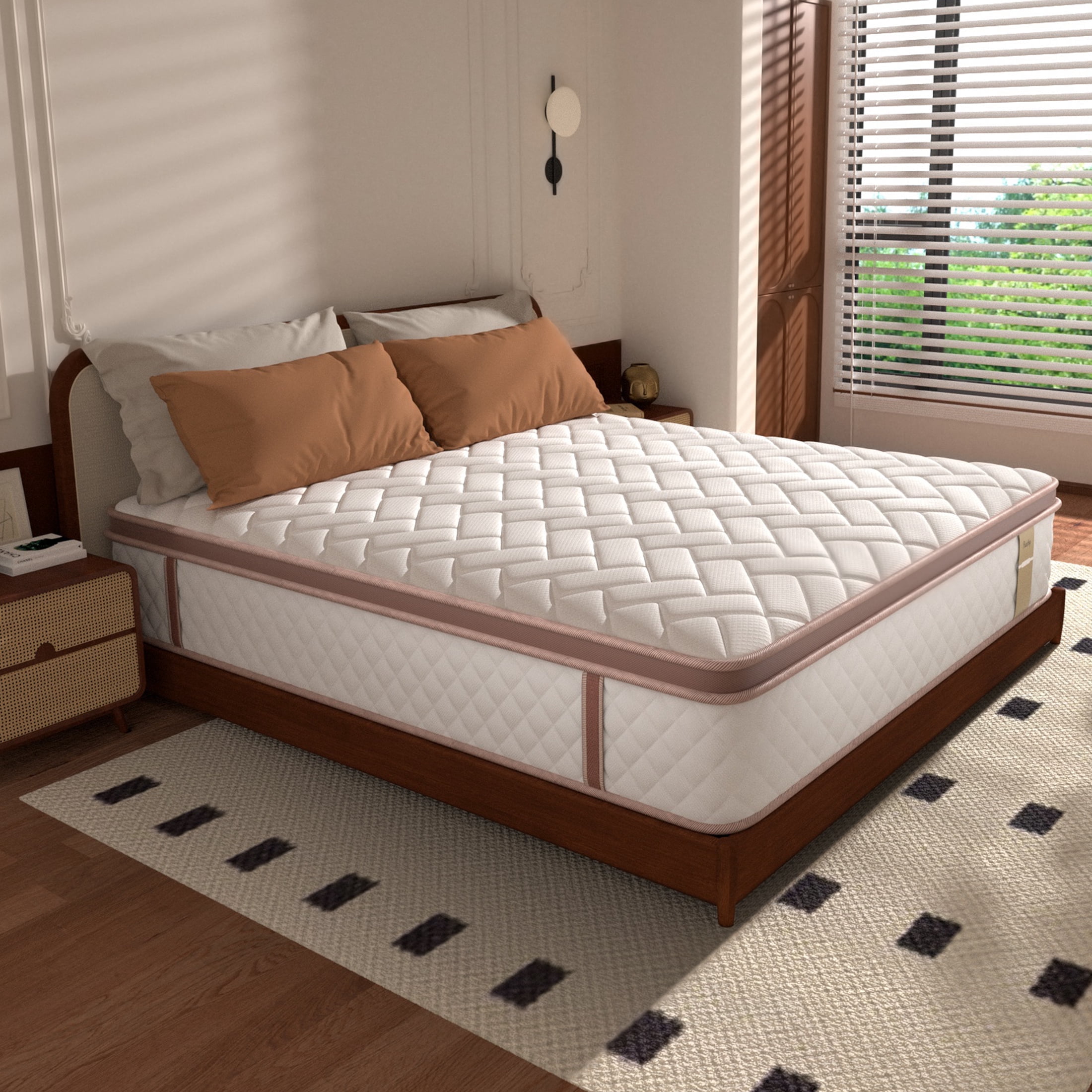 Pixafog Full Size Hybrid Mattress in a Box 14 inch,Memory Foam & Pocket ...
