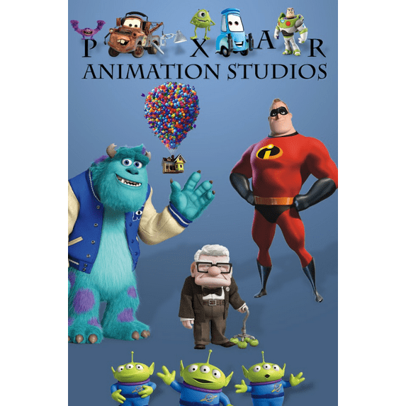Pixar Animation Studios Poster 24x36 - Iconic Films Collection ...