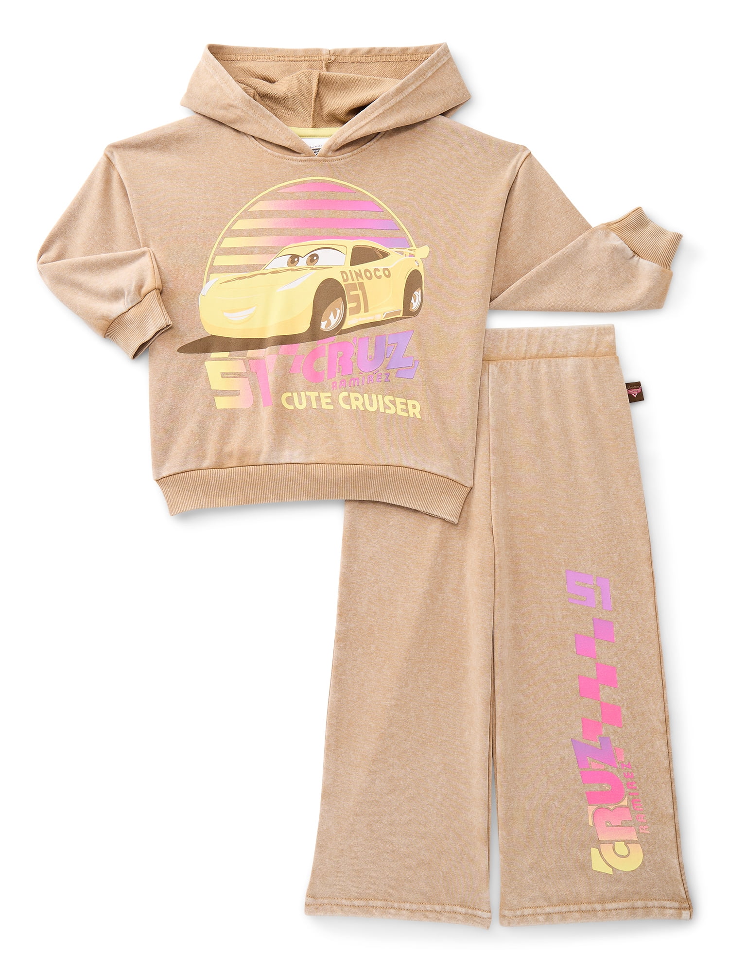 Pixar Cars 3 Toddler Girls Long Sleeve Graphic Hoodie and Matching ...