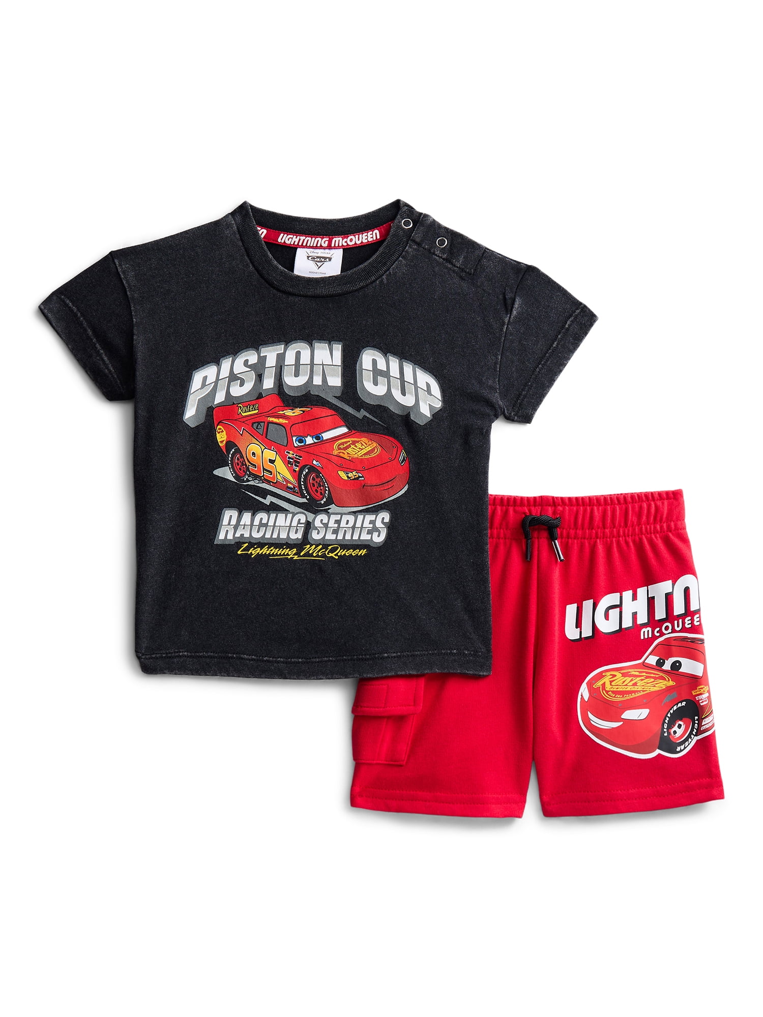 Pixar Cars Baby and Toddler Boy Short Sleeve Graphic Tee and Matching ...