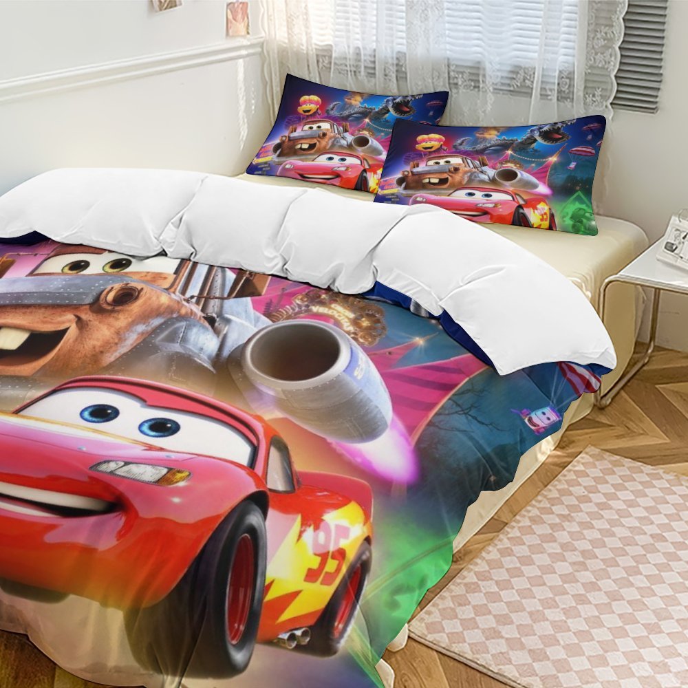 Pixar Cars Bedding Comforter Sets, 3-Piece Bedding Set Soft Warm Bed ...