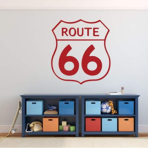 Pixar Cars Decal - Lightning McQueen Route 66 Wall Decoration - Walmart.com