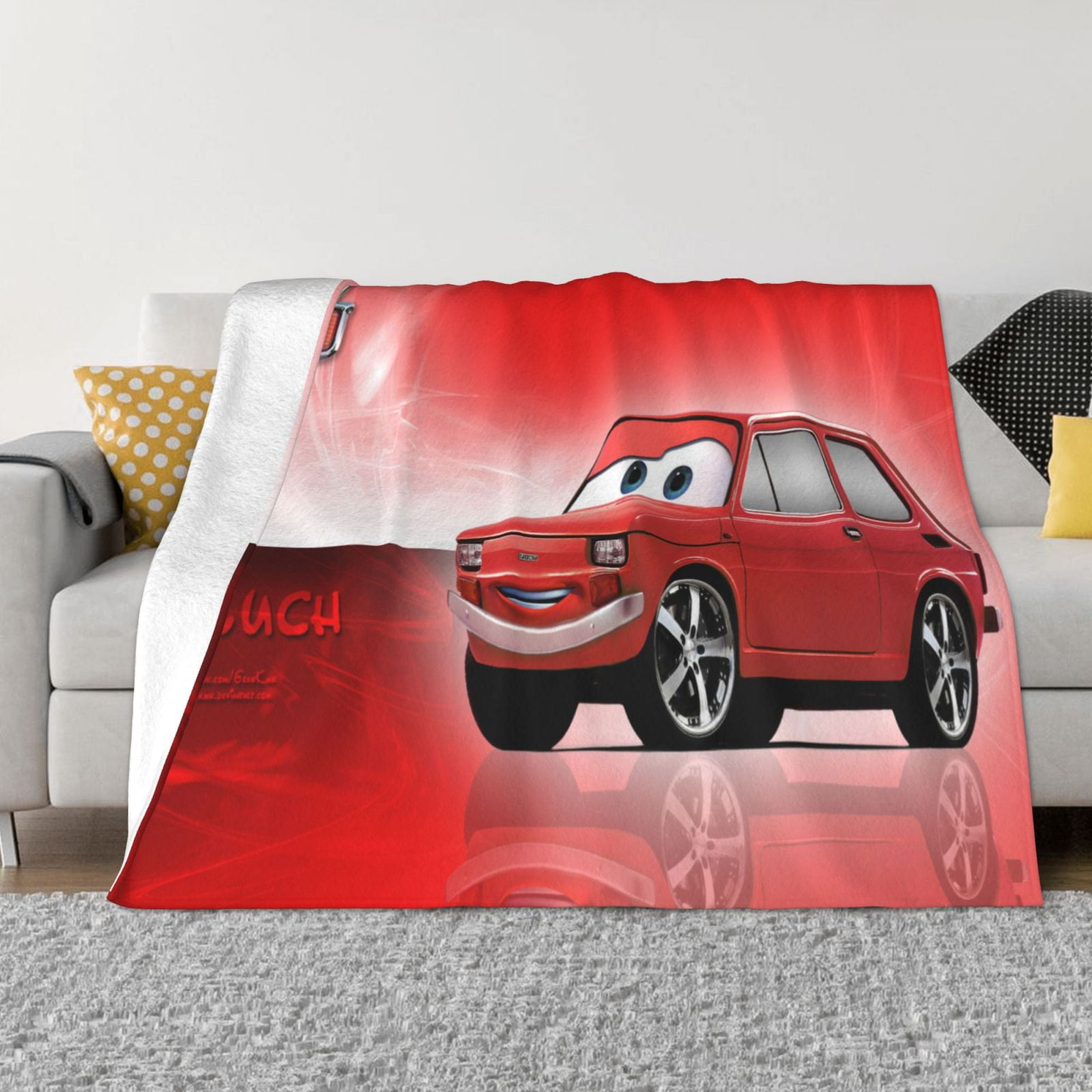 Pixar Cars Fleece Throw Blanket For Couch Or Bed - Plush Cozy Fuzzy ...