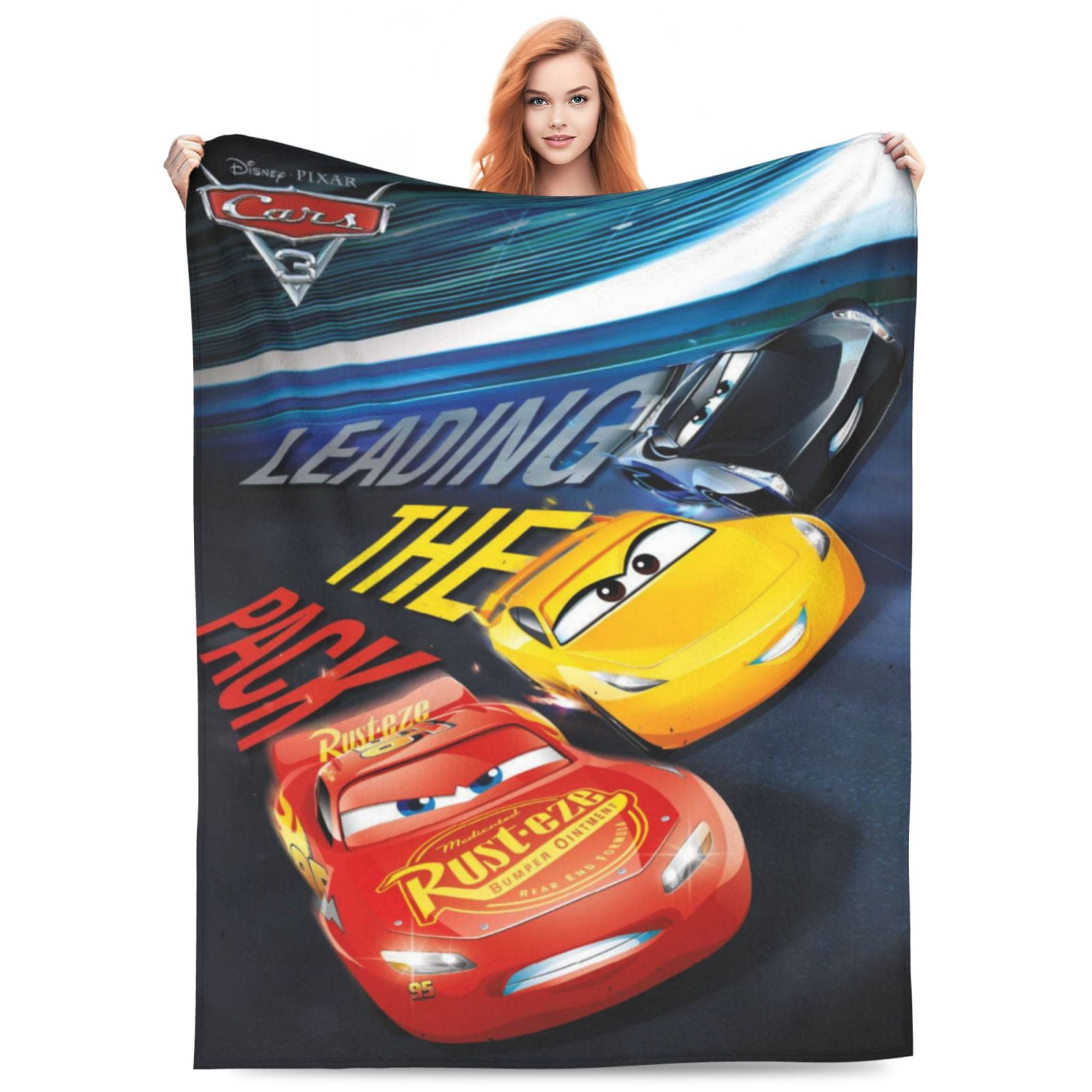 Pixar Cars Fleece Throw Blanket For Couch Or Bed - Plush Cozy Fuzzy ...