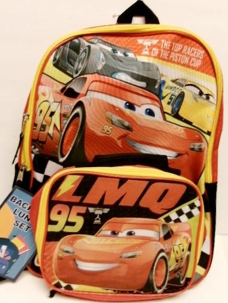 Cars Lightning McQueen Large Backpack with Lunch Kit 16" - Walmart.com