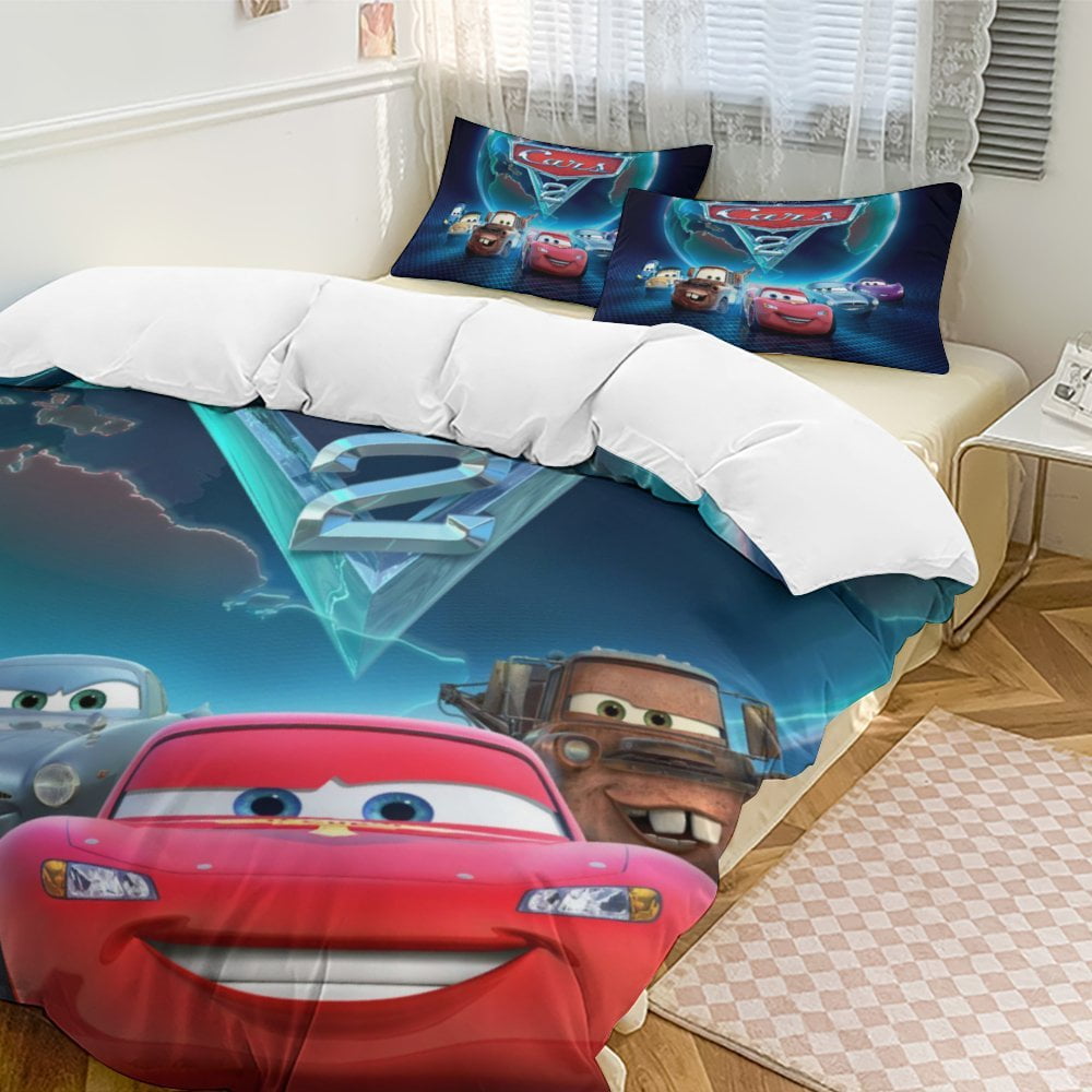 Pixar Cars Pixar Cars Bedding Comforter Sets, 3-Piece Bedding Set Soft ...