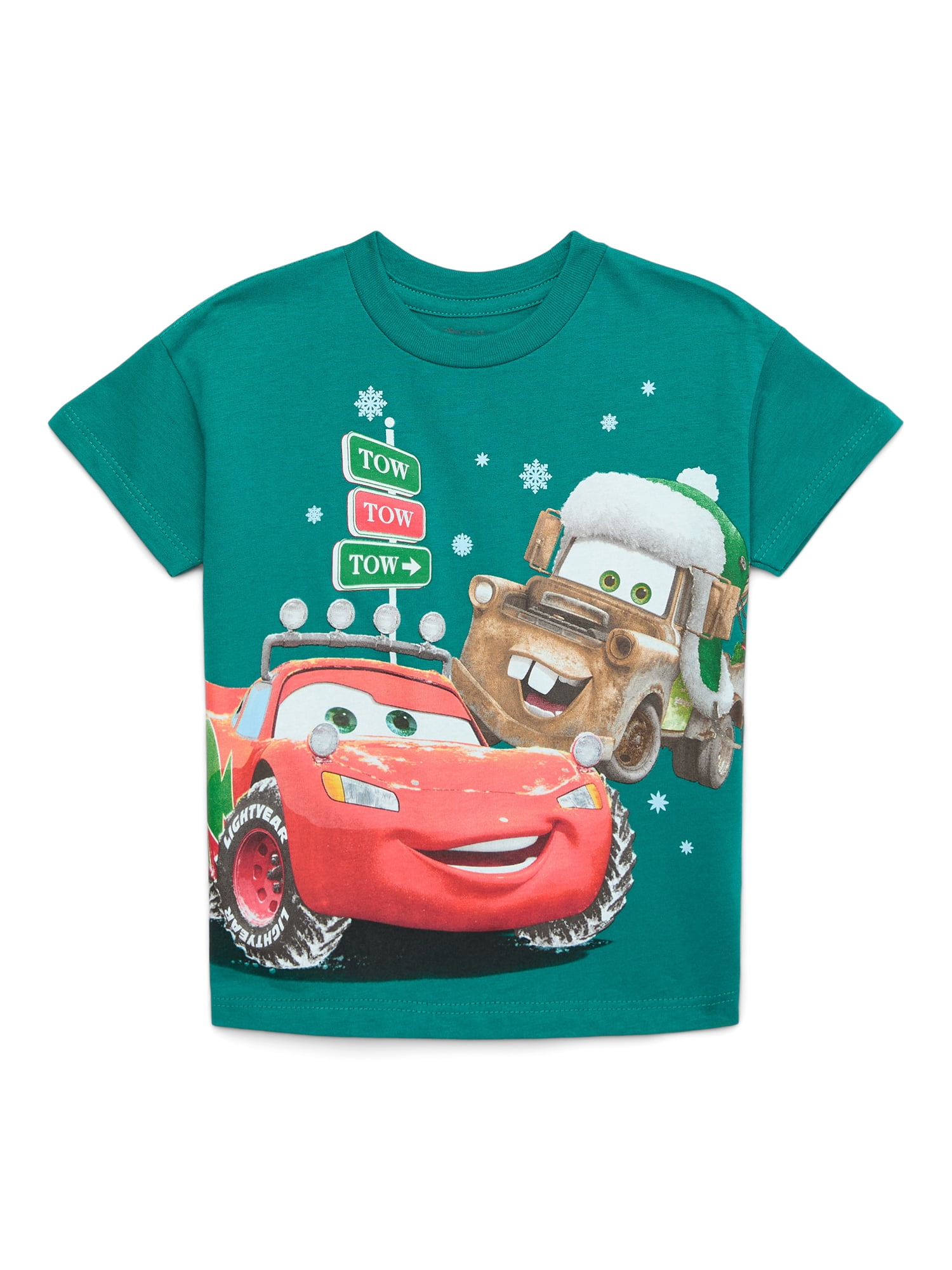 Disney Pixar Cars Toddler Boys Holiday Short Sleeve Crewneck T-Shirt ...