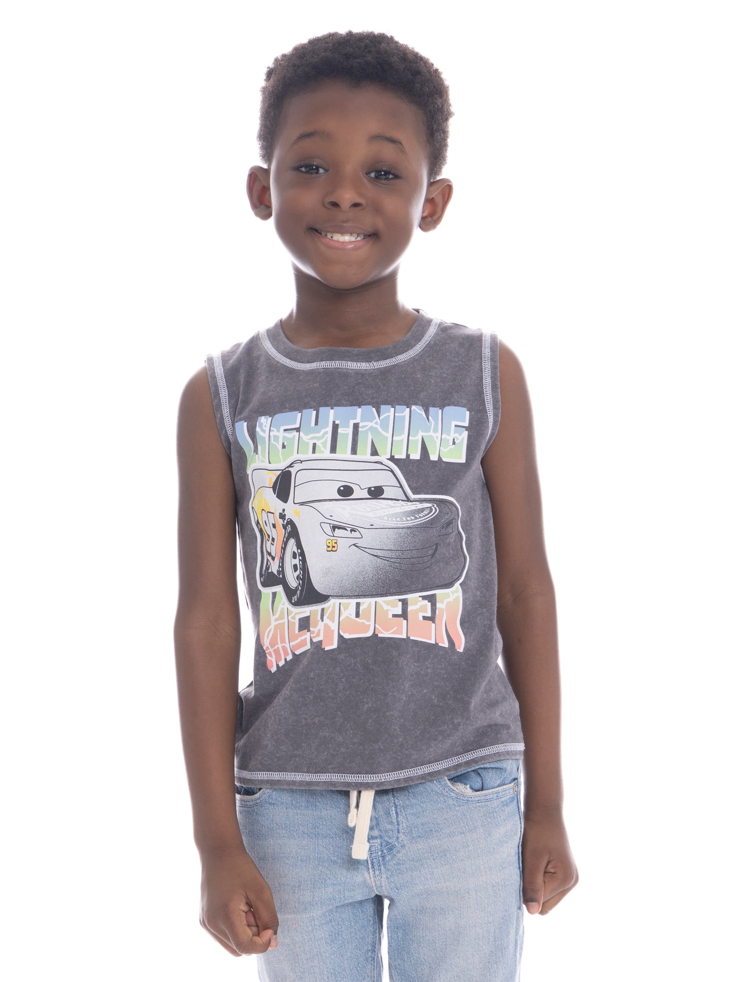 Pixar Cars Toddler Boy Tank Top with Front and Back Graphics, Sizes 12M ...