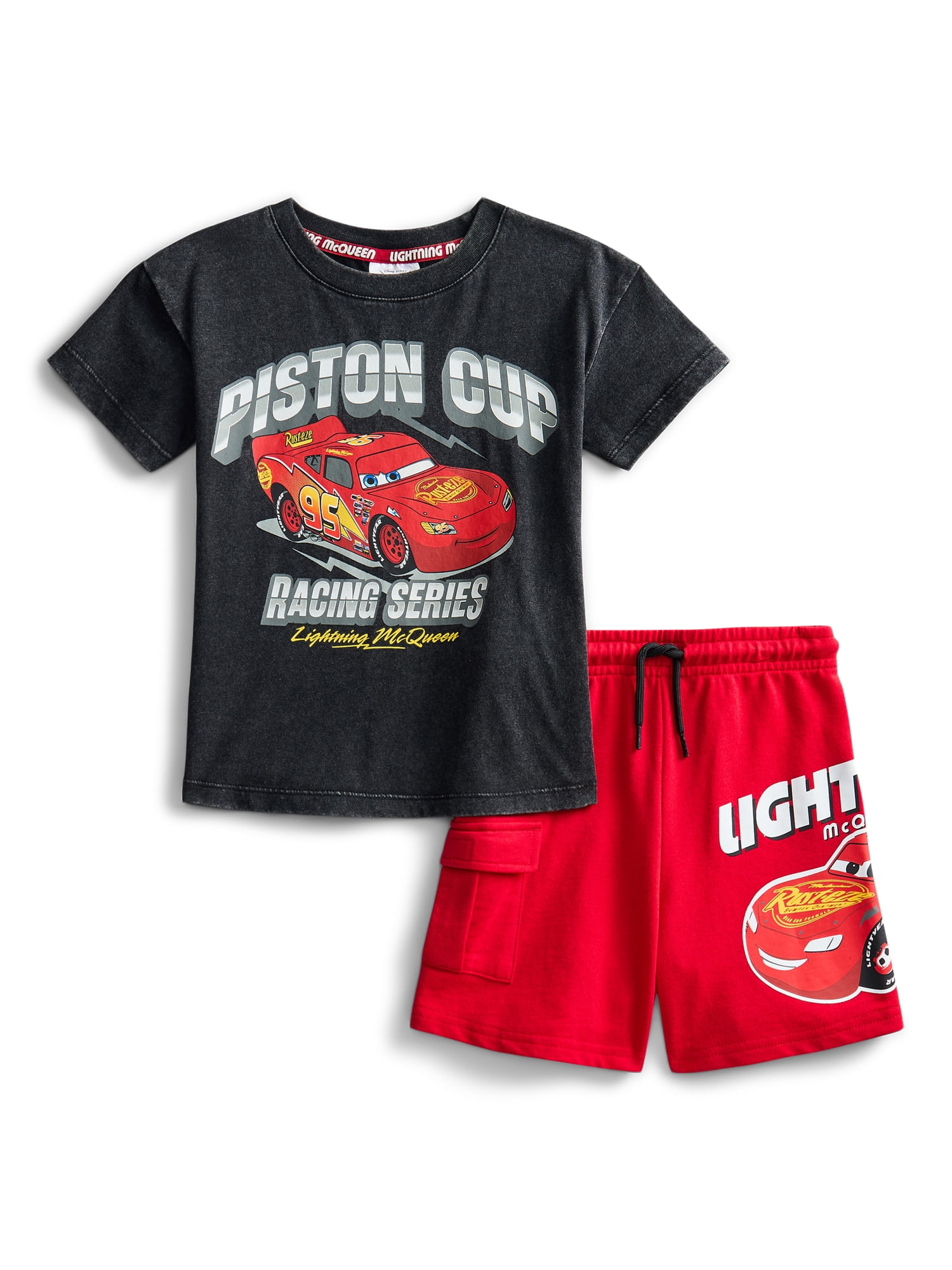 Pixar Cars Toddler Boys Short Sleeve Graphic Tee and Matching Shorts ...