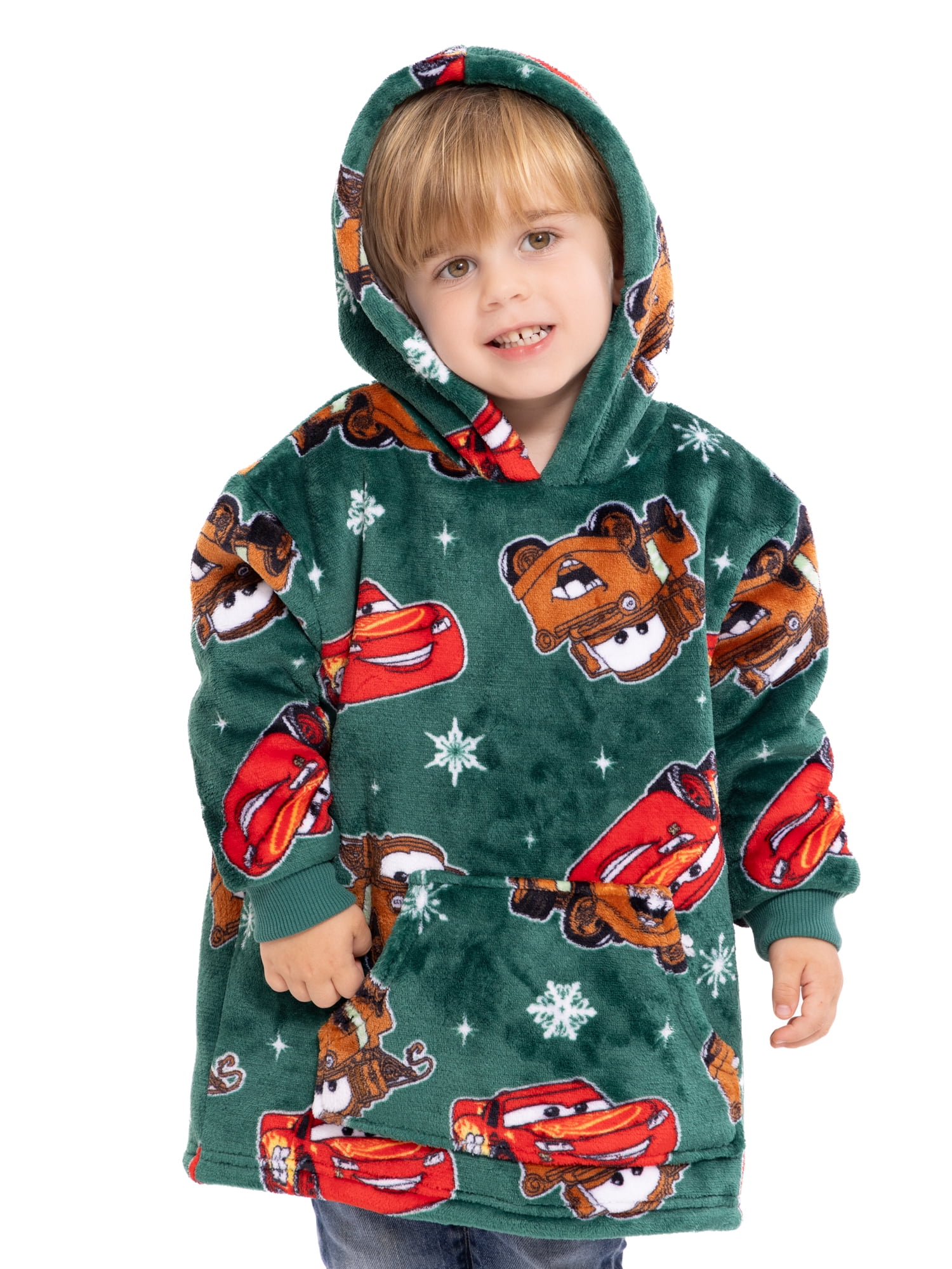 Disney Pixar Cars Toddler Boys Cozy Hoodie with Faux Shearling Lining ...