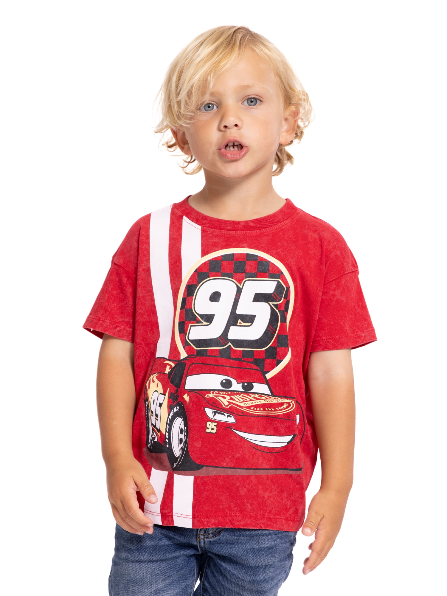 Pixar Cars Toddler Boys' Graphic Tee with Short Sleeves, Sizes 12M-5T ...