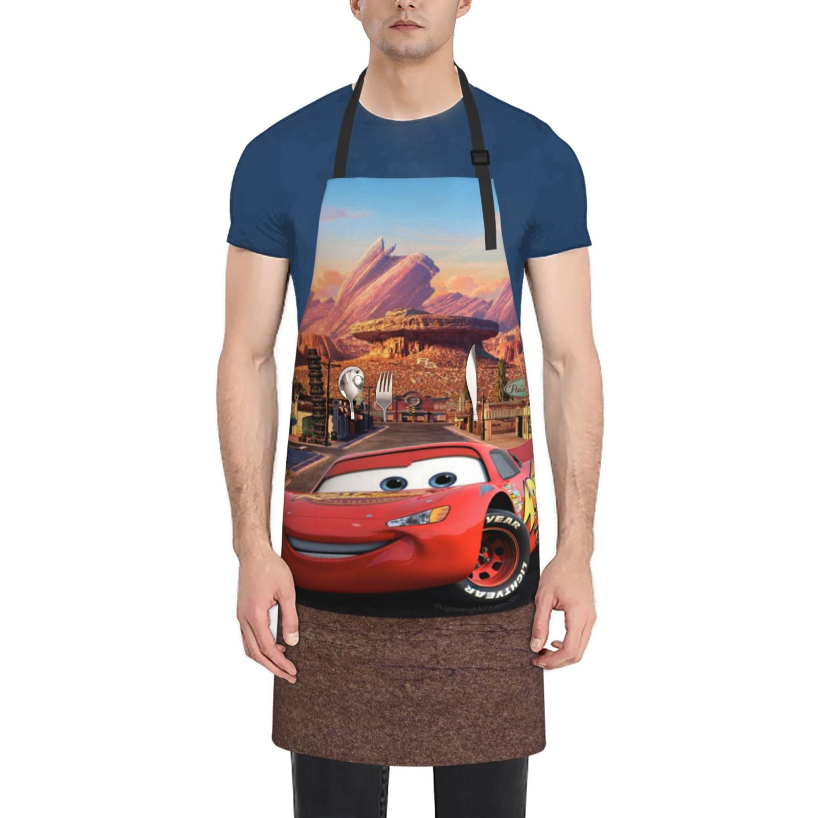 Pixar Cars Waterproof Cooking Aprons, Adjustable Bib Soft Chef Apron ...