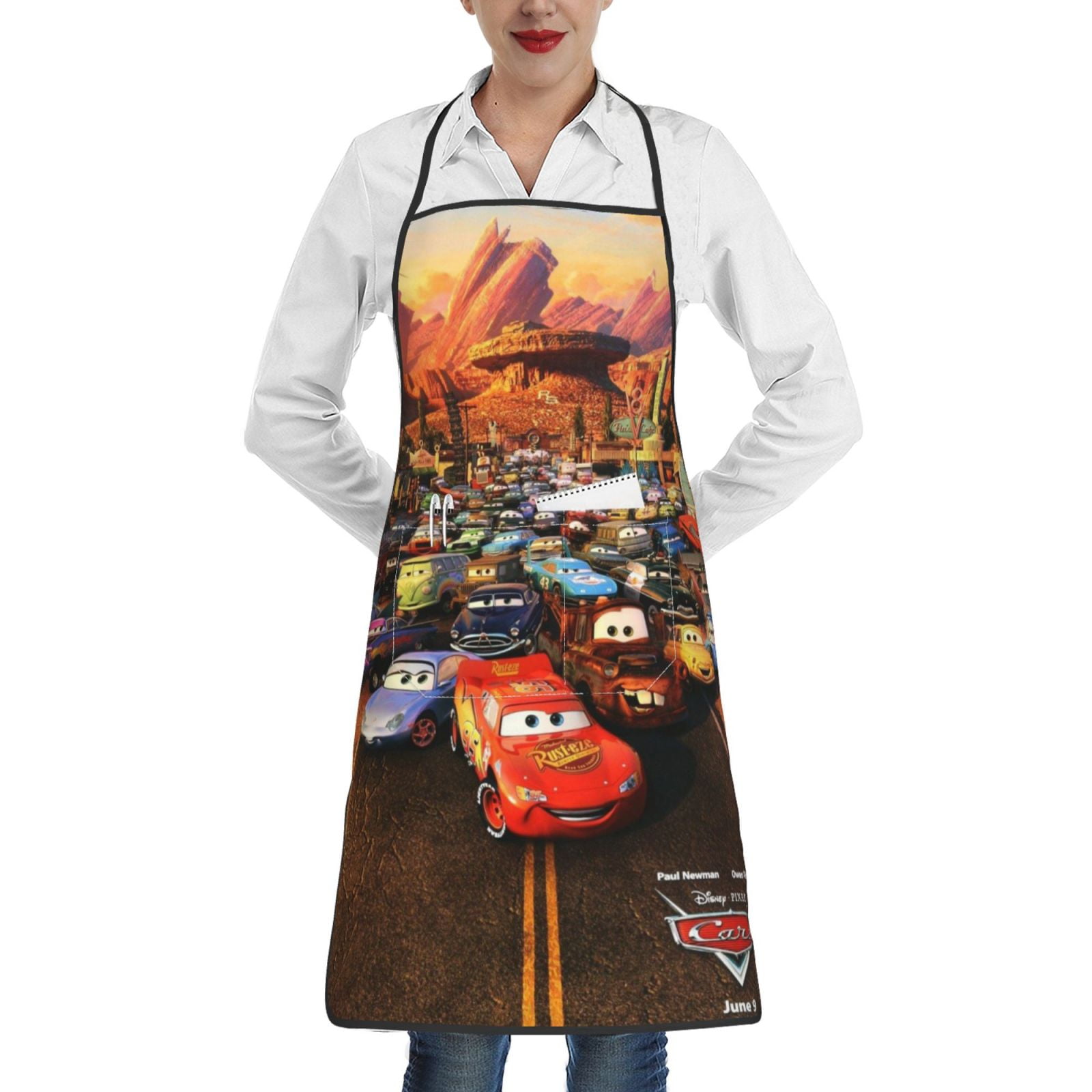 Pixar Cars Waterproof Cooking Aprons, Adjustable Bib Soft Chef Apron ...