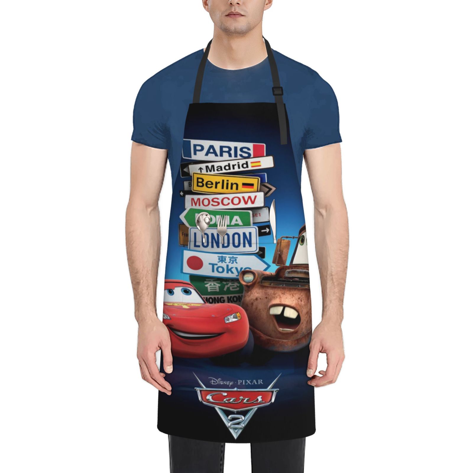 Pixar Cars Waterproof Cooking Aprons, Adjustable Bib Soft Chef Apron ...