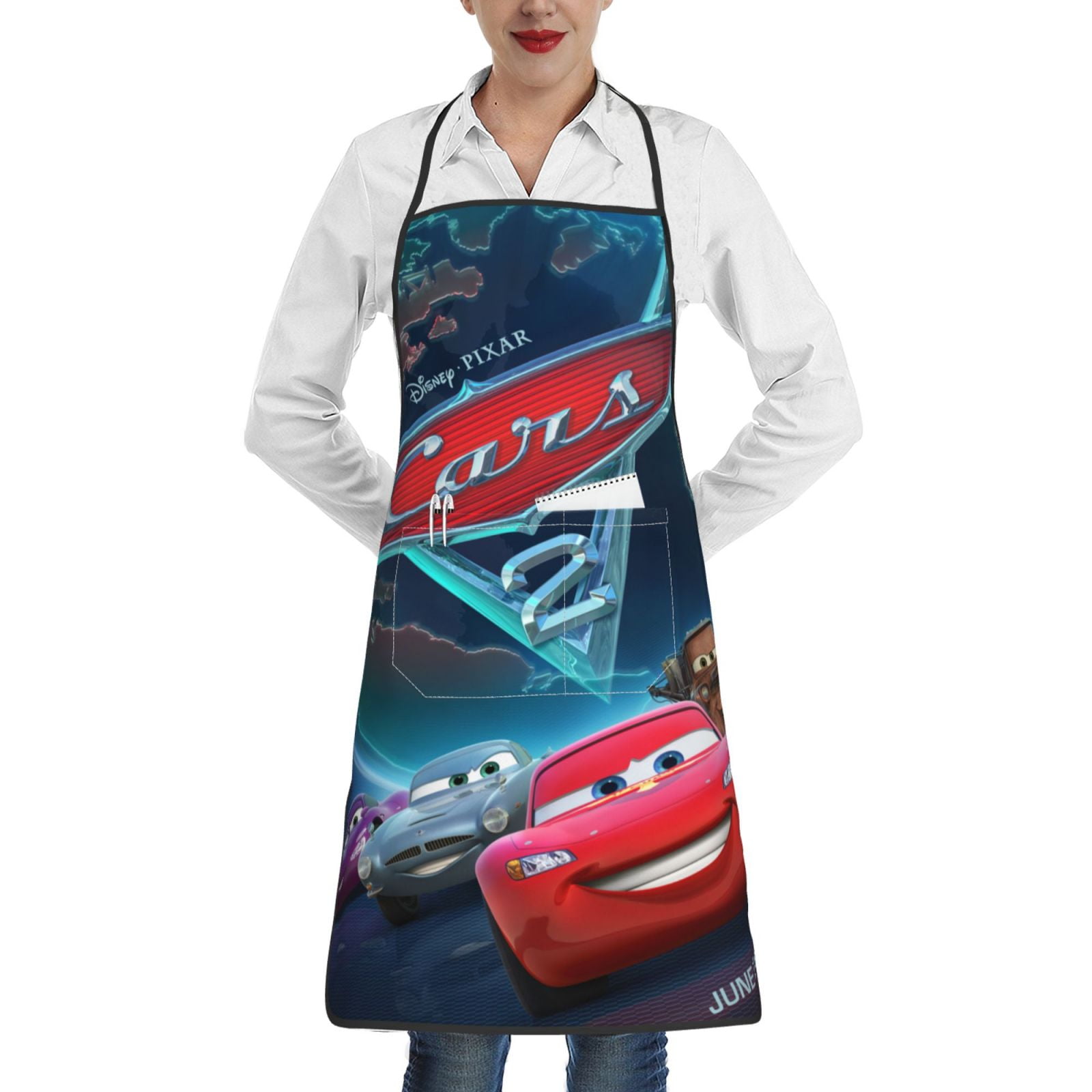 Pixar Cars Waterproof Cooking Aprons, Adjustable Bib Soft Chef Apron ...