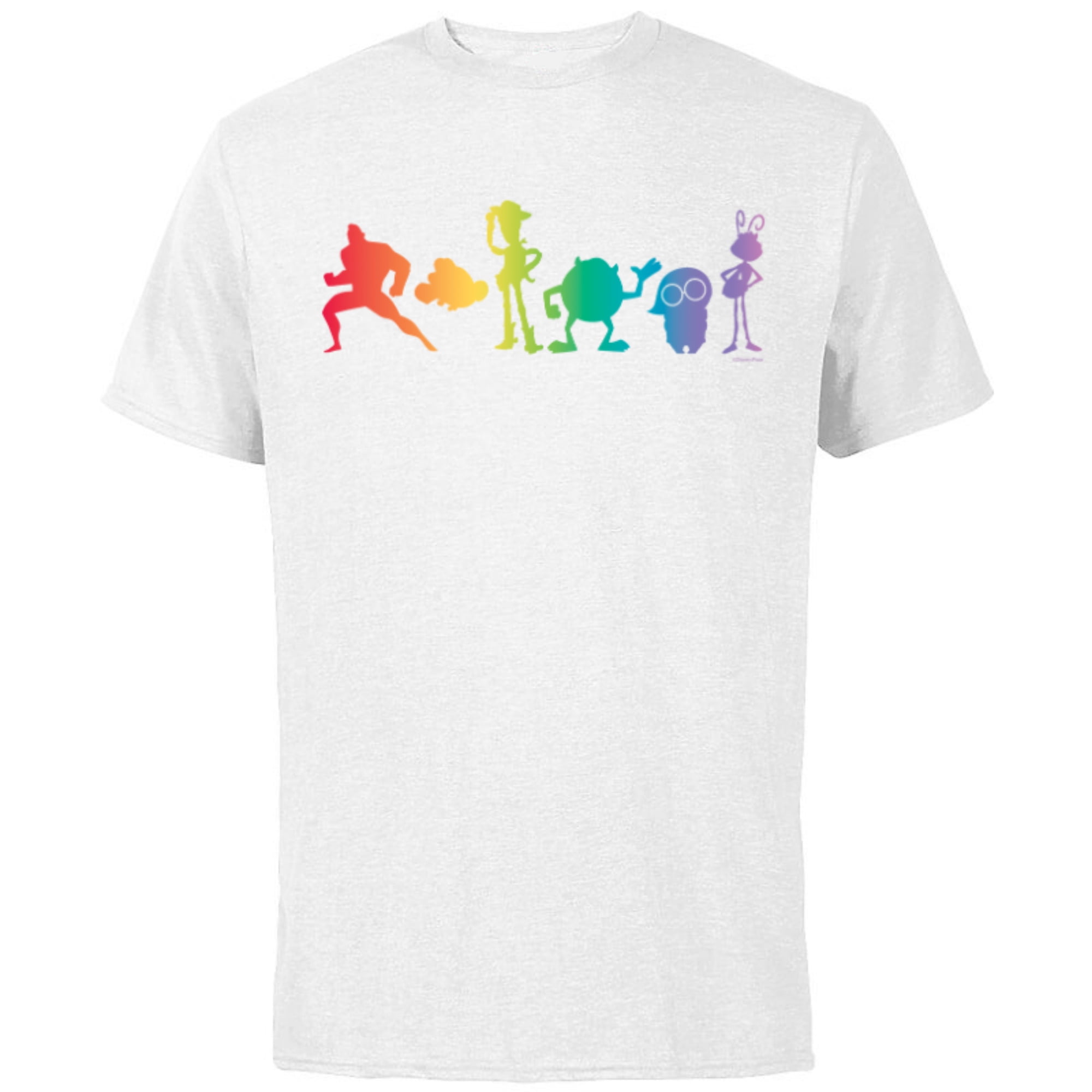 Pixar Character Line Up Pride - Short Sleeve Cotton T-Shirt for Adults ...