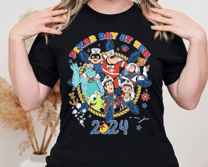 Pixar Day At Sea Cruise Shirt, Pixar 2024 T-Shirt, Disney World Trip ...