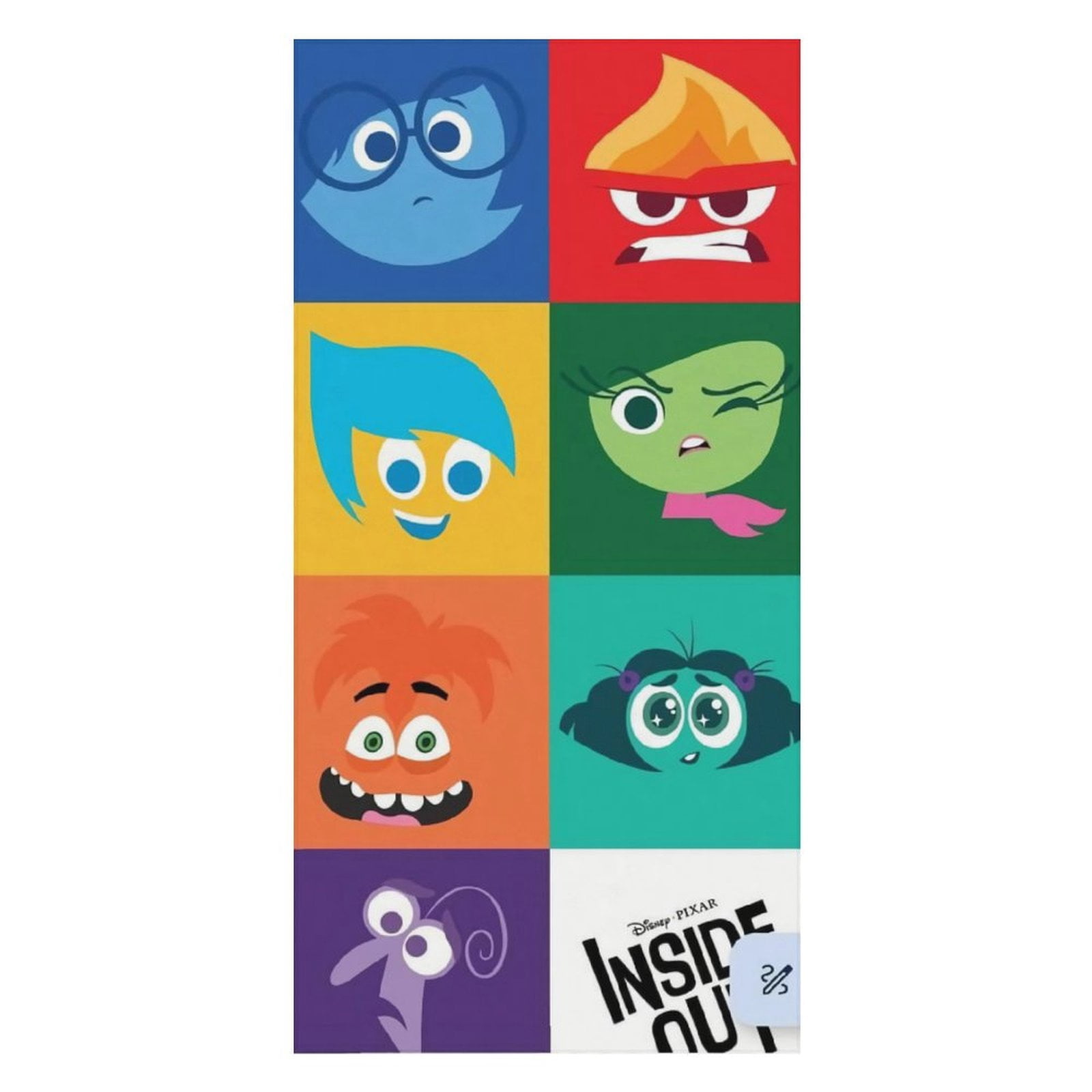 Pixar Inside Out 2 Current Mood Many Emotions 21 Oversized Beach Towels ...