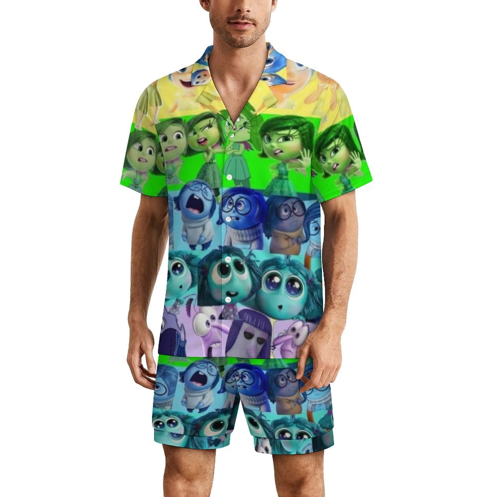 Pixar Inside Out 2 Current Mood Many Emotions 5498 Men's Ice Silk Satin ...