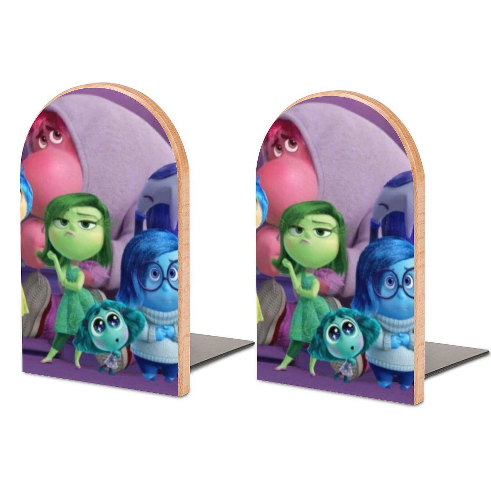 Pixar Inside Out 2 Current Mood Many Emotions 652 2PCS Wood Bookends ...