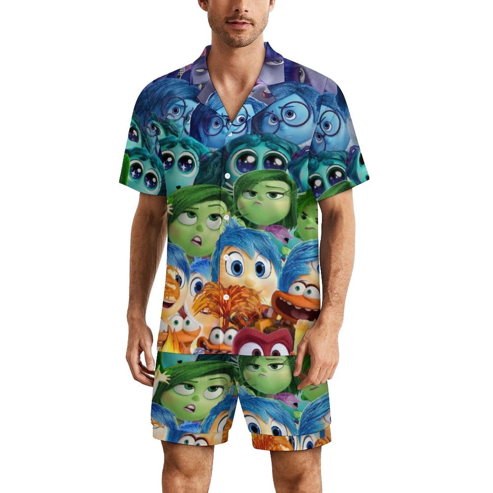 Pixar Inside Out 2 Current Mood Many Emotions Men's Ice Silk Satin ...