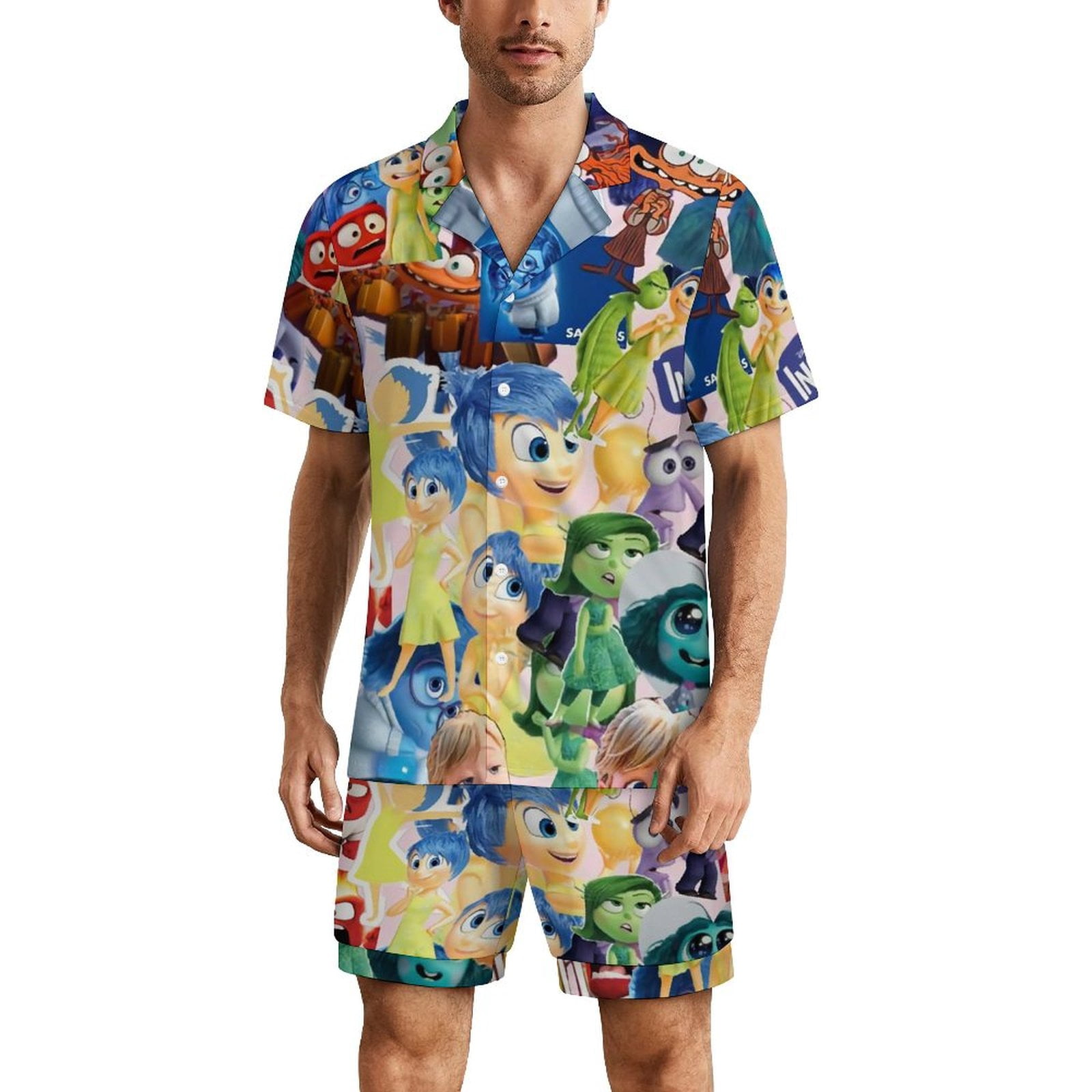 Pixar Inside Out 2 Feel All Your Emotions Vintage 36 Men's Ice Silk ...