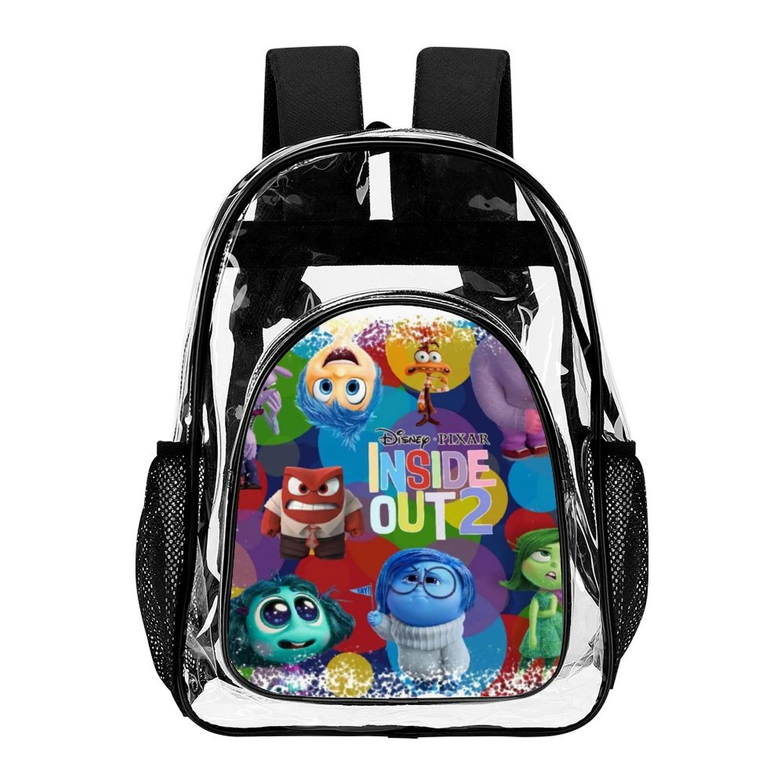 Pixar Inside Out 2 Feel All Your Emotions Vintage Large Clear Backpack ...