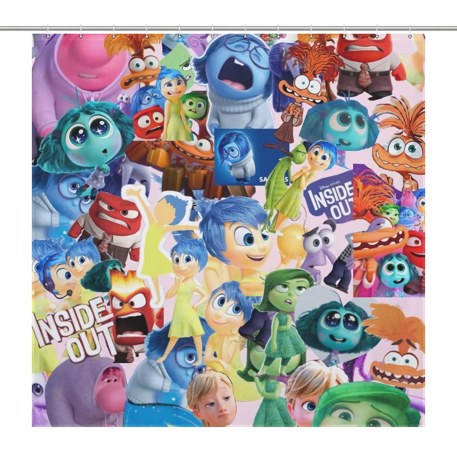 Pixar Inside Out 2 Feel All Your Emotions Vintage Shower Curtain,Shower ...