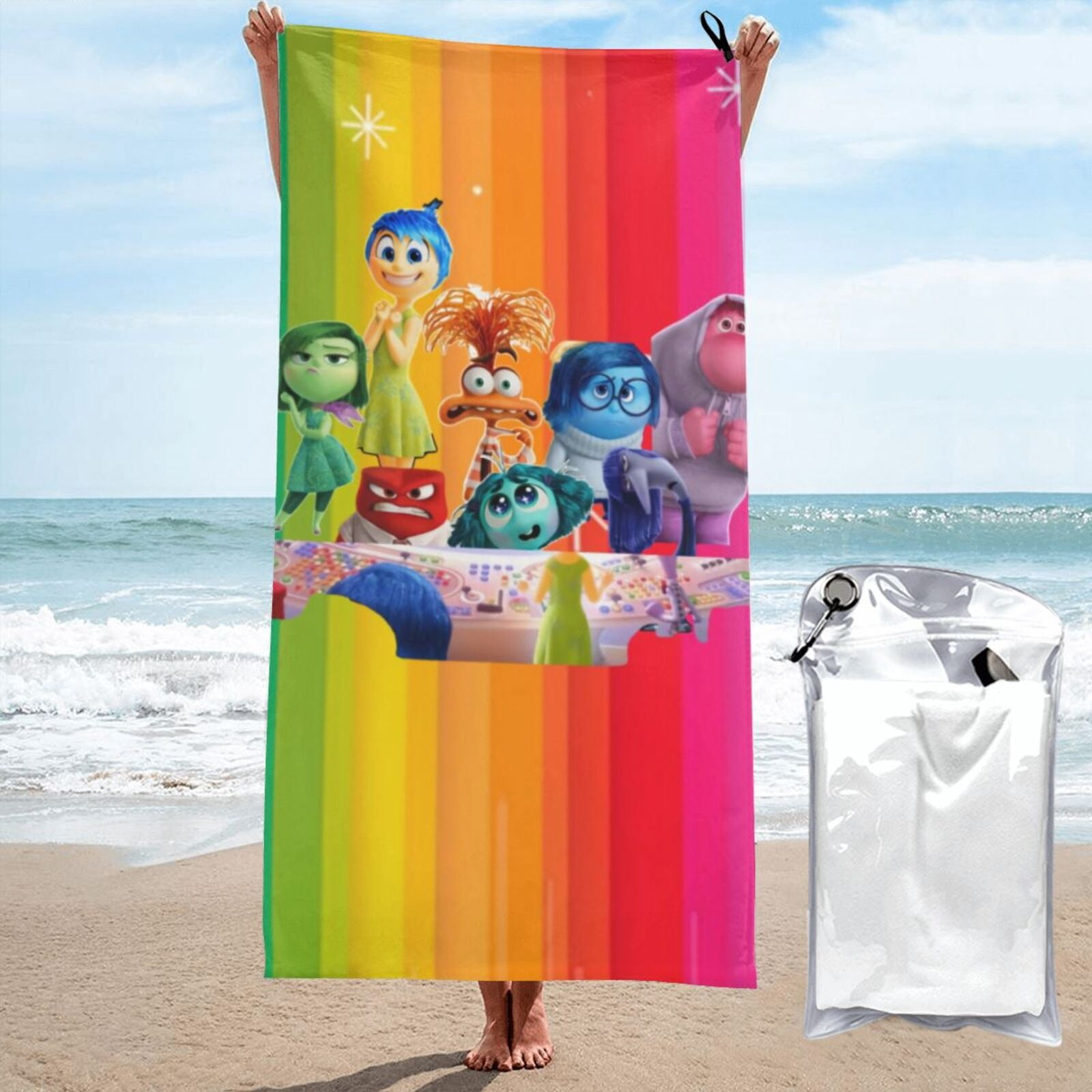 Pixar Inside Out 2 Feel All Your Emotions58 Microfiber Large Beach ...
