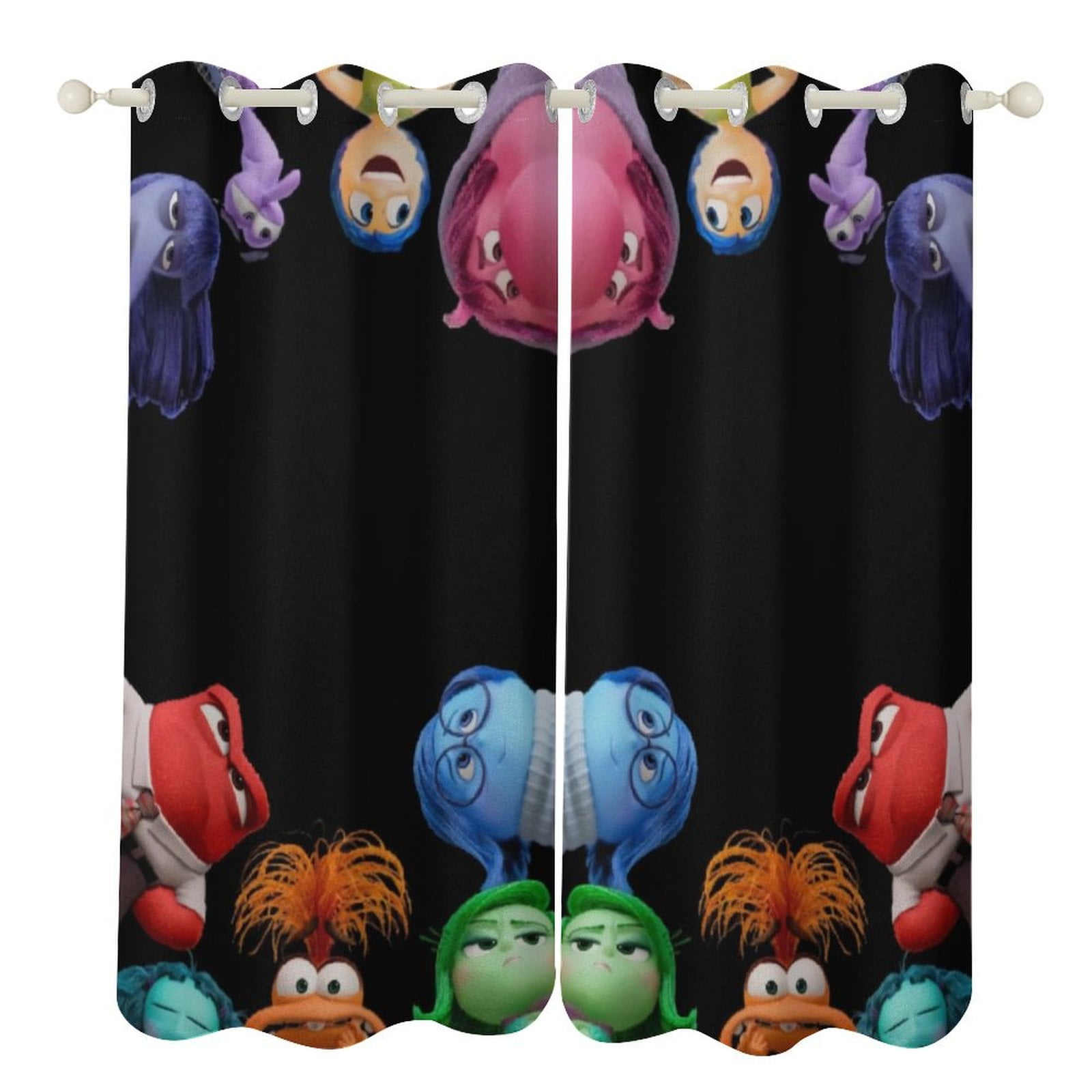 Pixar Inside Out Current Mood Many Emotions Curtains 84 inch,2 Panels ...