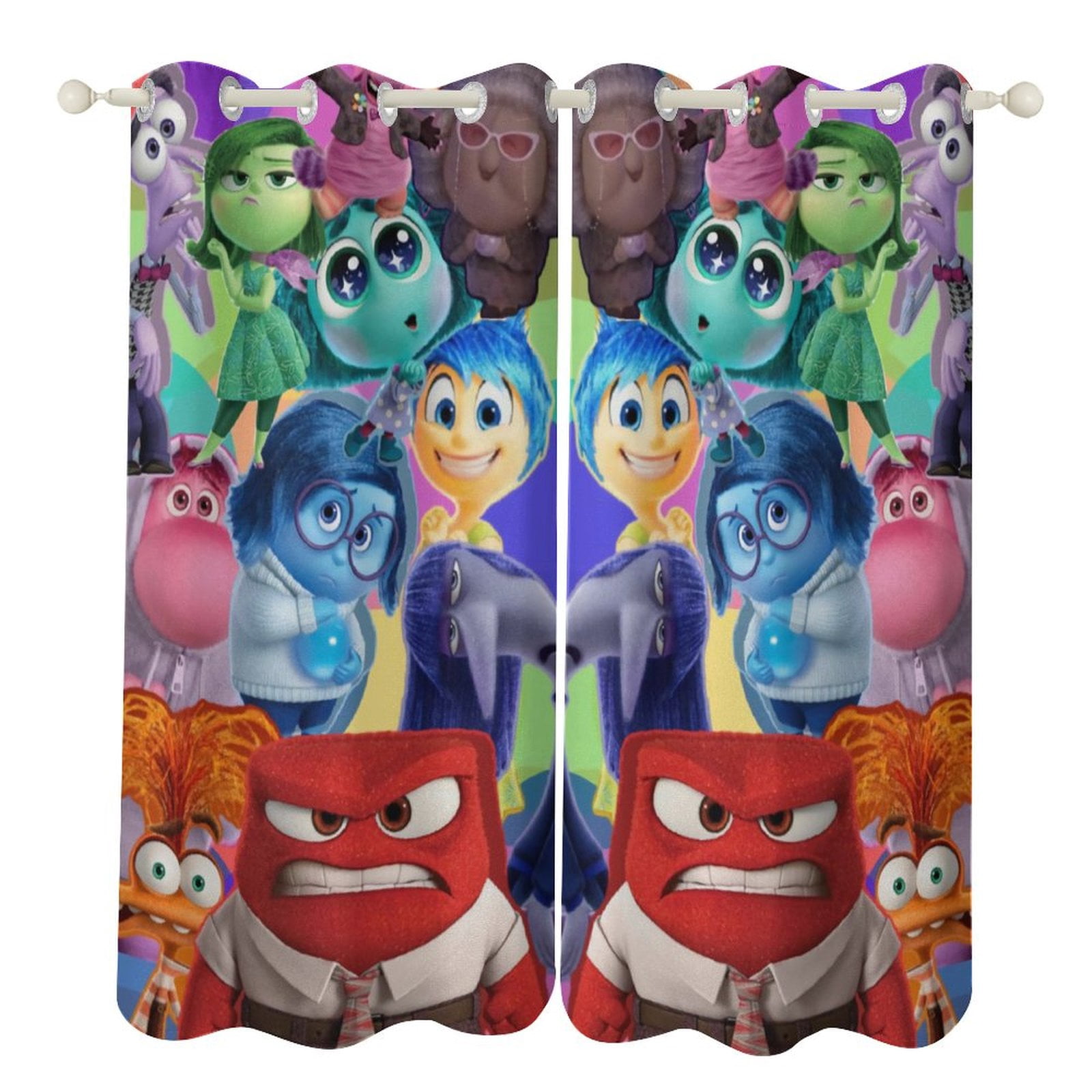 Pixar Inside Out Current Mood Many Emotions Kids Curtains 52 X 72 Inch ...