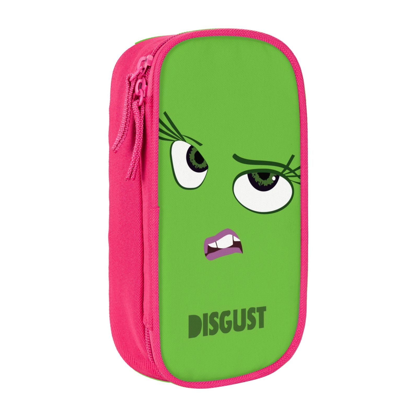 Pixar Inside Out Disgust Face Pencil Case,Pencil Pouch,Big Pencil Bag Pouch Box Organizer Pen ...