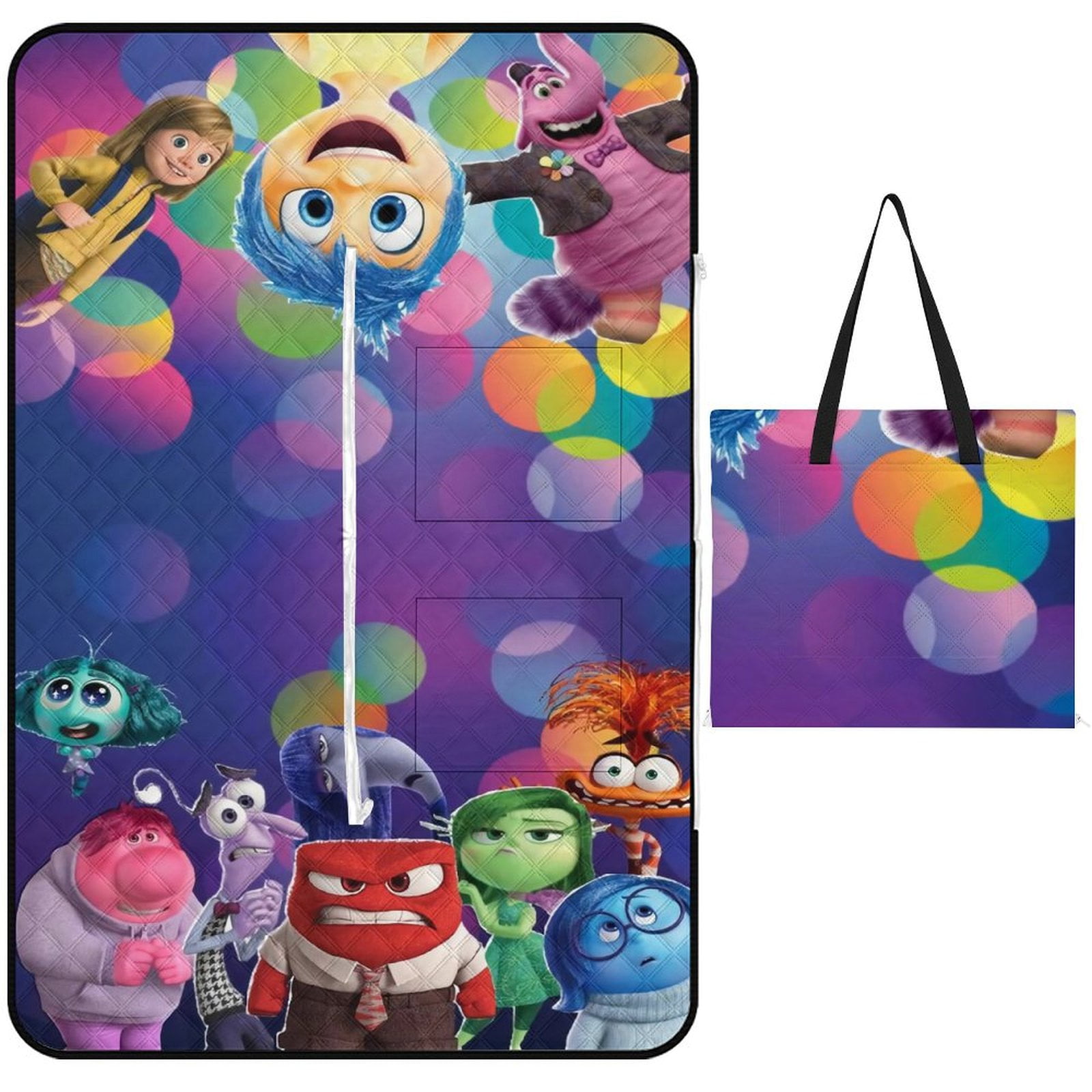 Pixar Inside Out Feel All Your Emotions Extra Large Picnic Outdoor Blanket,59 x 39 Waterproof ...