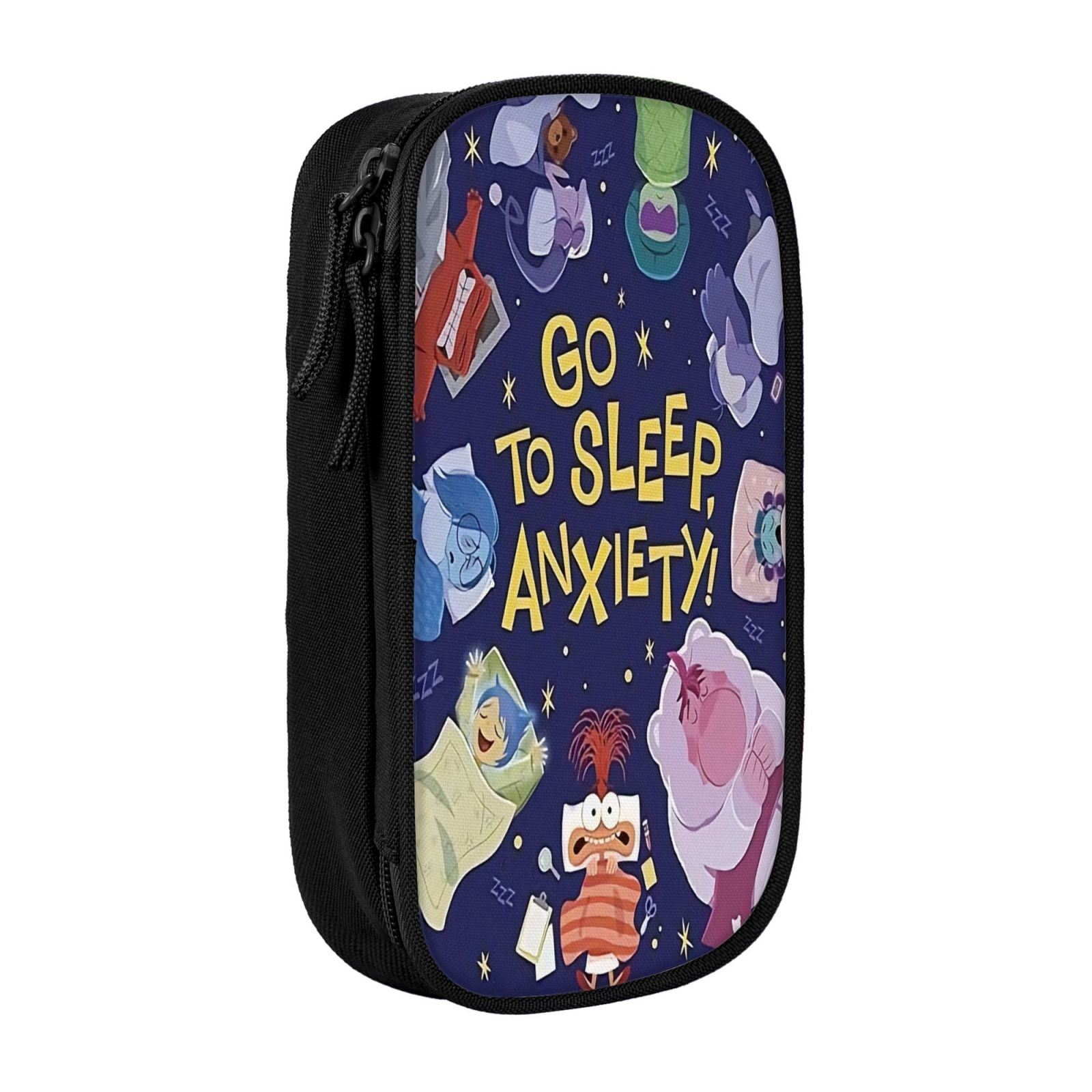 Pixar Inside Out Go To Sleep, Anxiety! Pencil Case,Pencil Pouch,Big ...