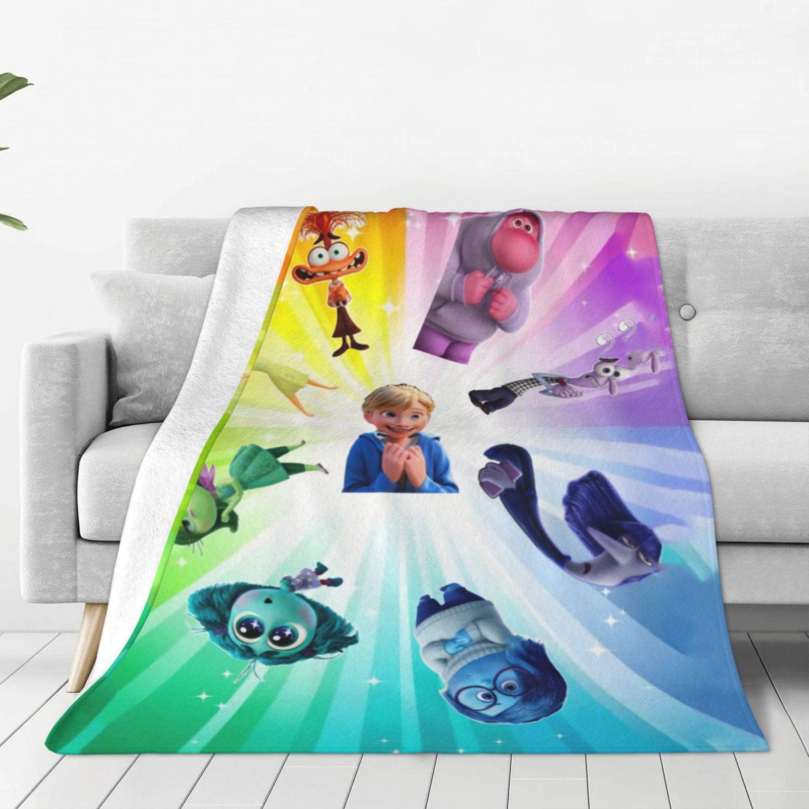 Pixar Inside Out 2 Current Mood Many Emotions 15 Blanket Cartoon ...