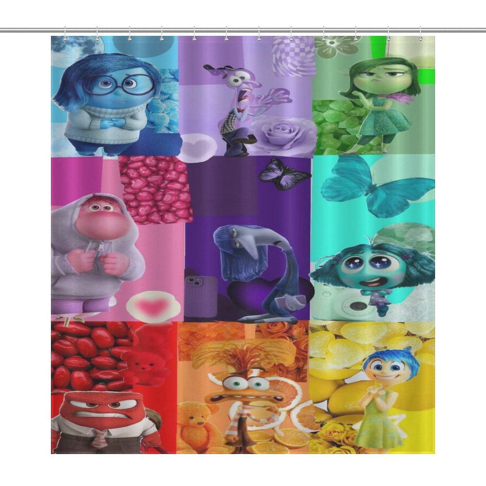 Pixar Inside Out 2 Current Mood Many Emotions Shower Curtain,Shower ...