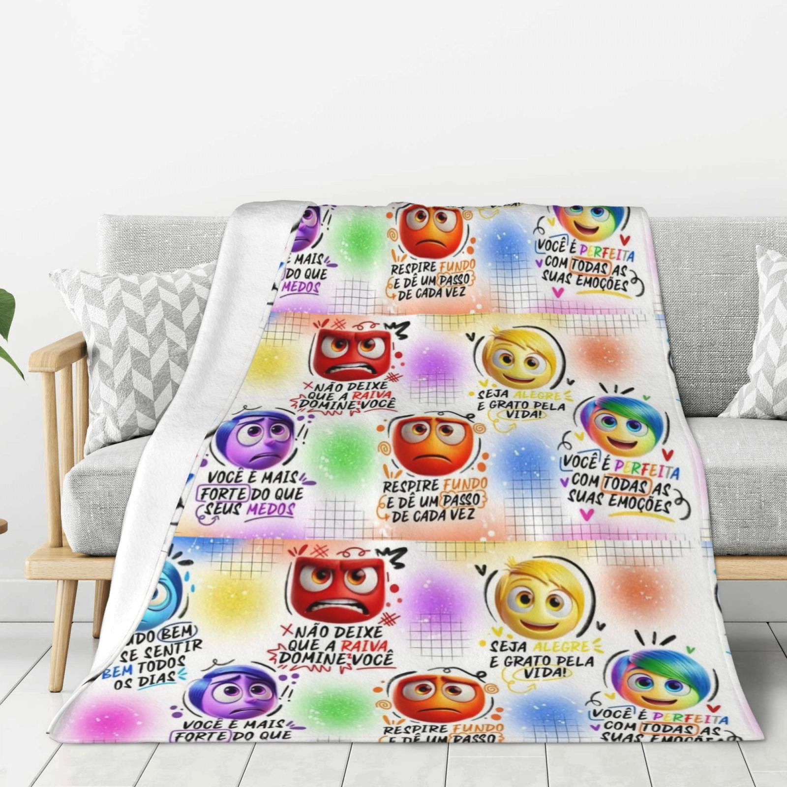 Pixar Inside Out Current Mood Many Emotions Blankets for Couch,Super ...