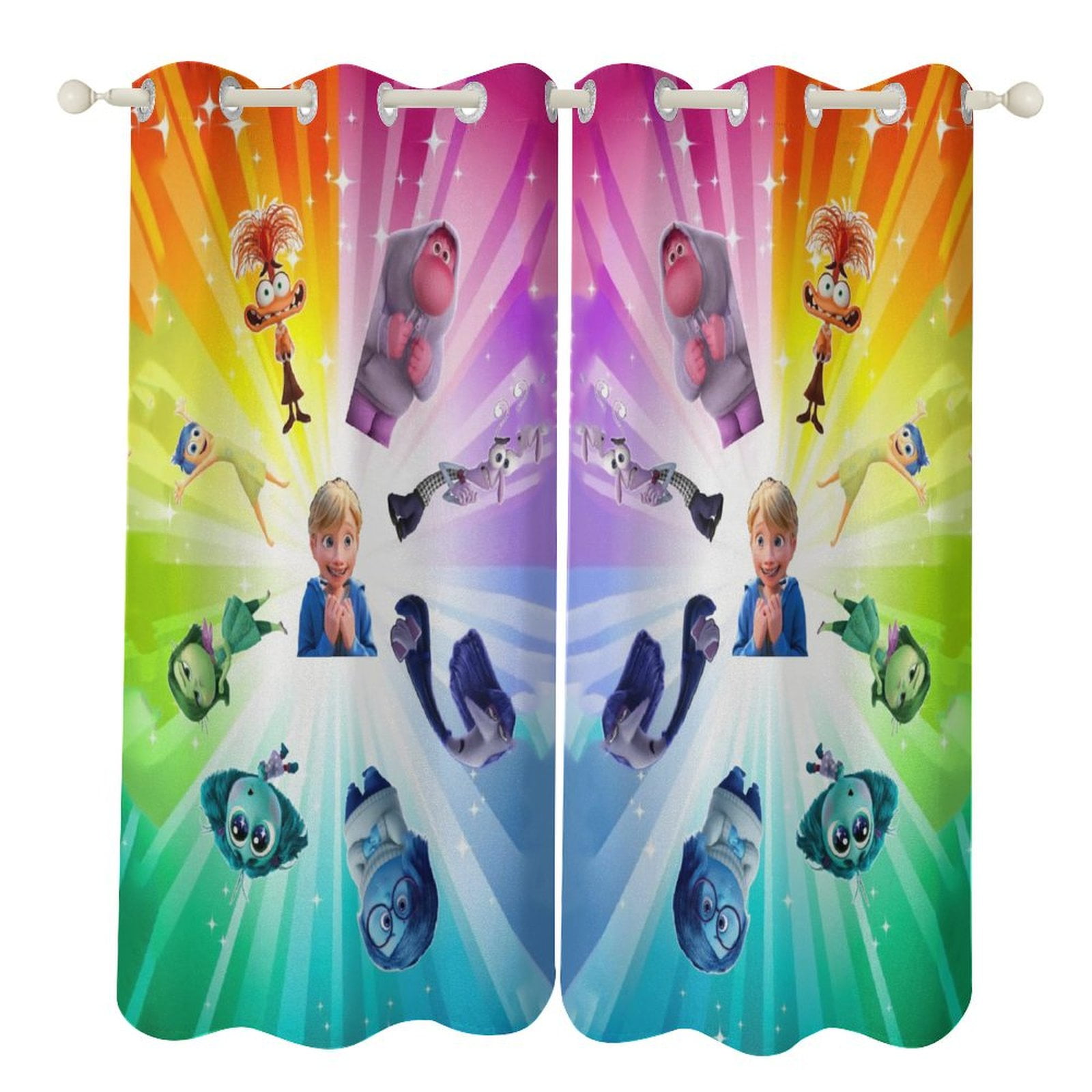 Pixar Inside Out Current Mood Many Emotions Kids Curtains 52 X 72 Inch ...