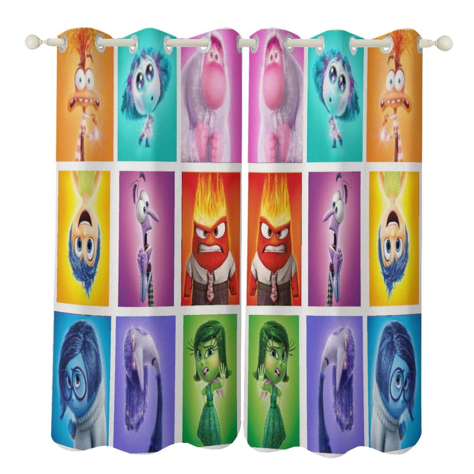 Pixar Inside Out Current Mood Many Emotions Kids Curtains 52 X 84 Inch ...