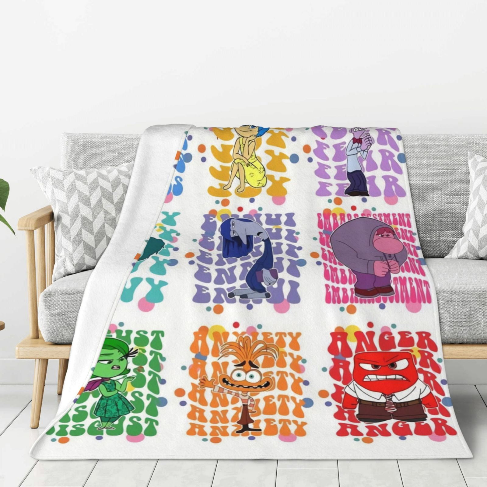 Pixar Inside Out Feel All Your Emotions Blanket,Throw Blanket for Kids ...