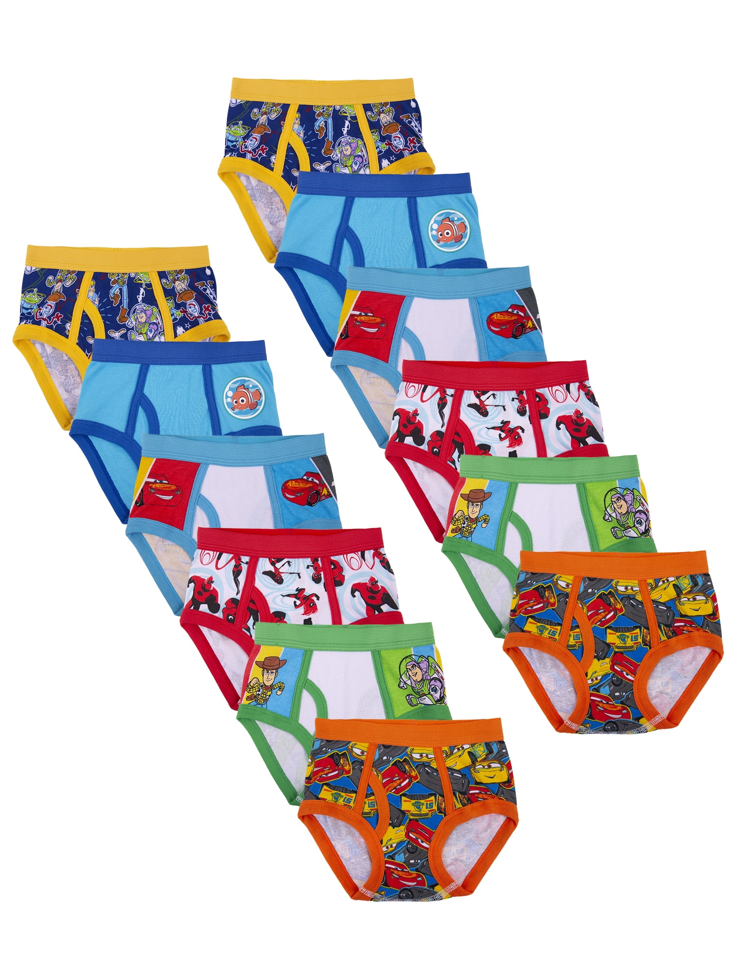 Pixar Toddler Boys Character Briefs - 12-Pack, Sizes 2T-4T - Walmart.com