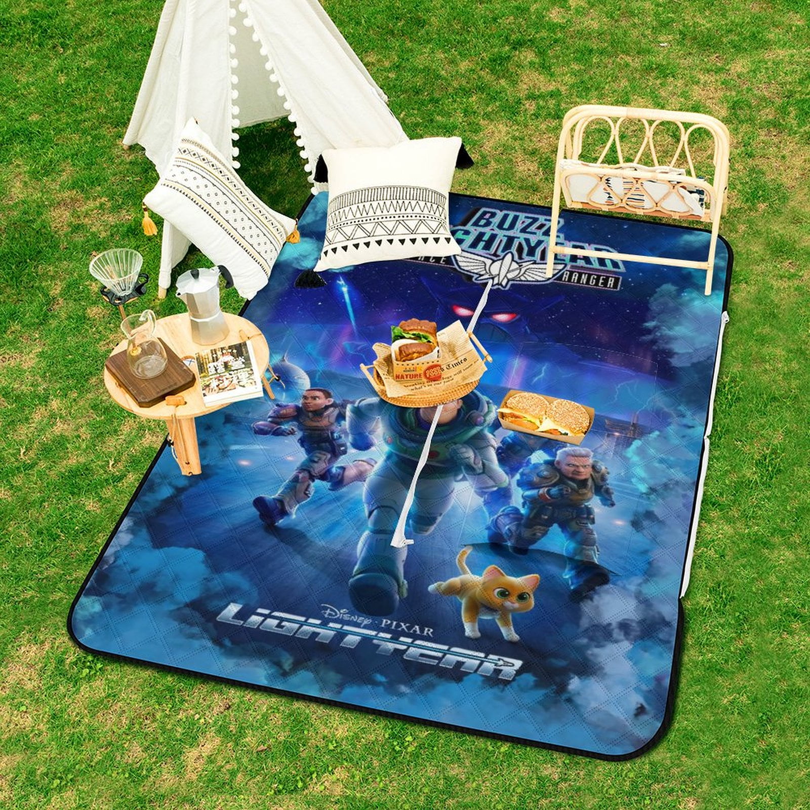 Pixar Toy Story Buzz Lightyear Extra Large Picnic Outdoor Blanket,59 x ...