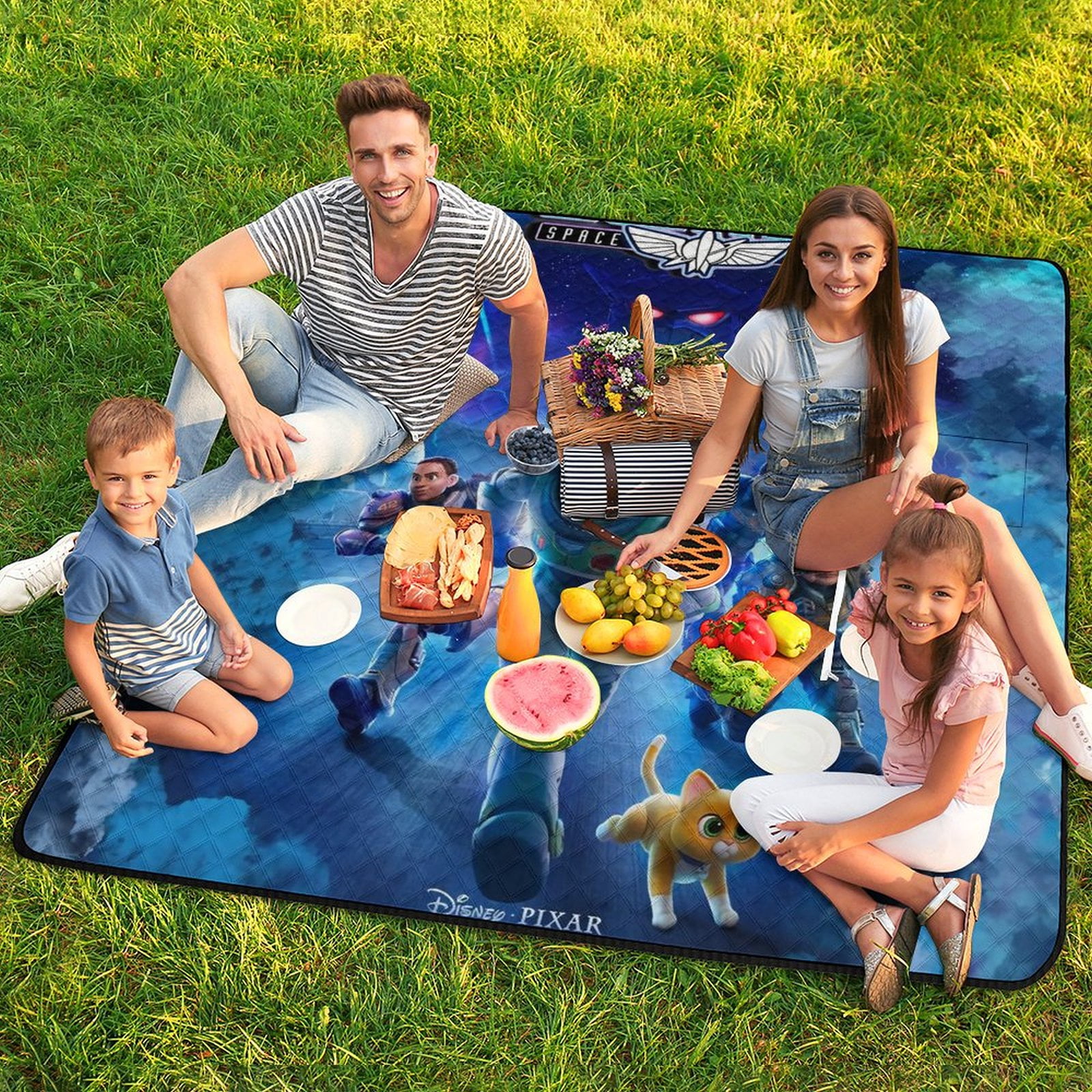 Pixar Toy Story Buzz Lightyear Extra Large Picnic Outdoor Blanket,78 x ...